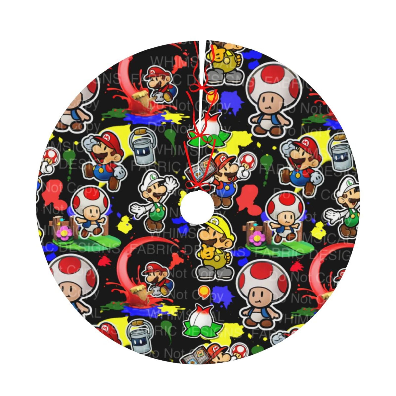 Mario And Friends Christmas Tree Skirt 36 Inch,Soft and Funny Merry ...
