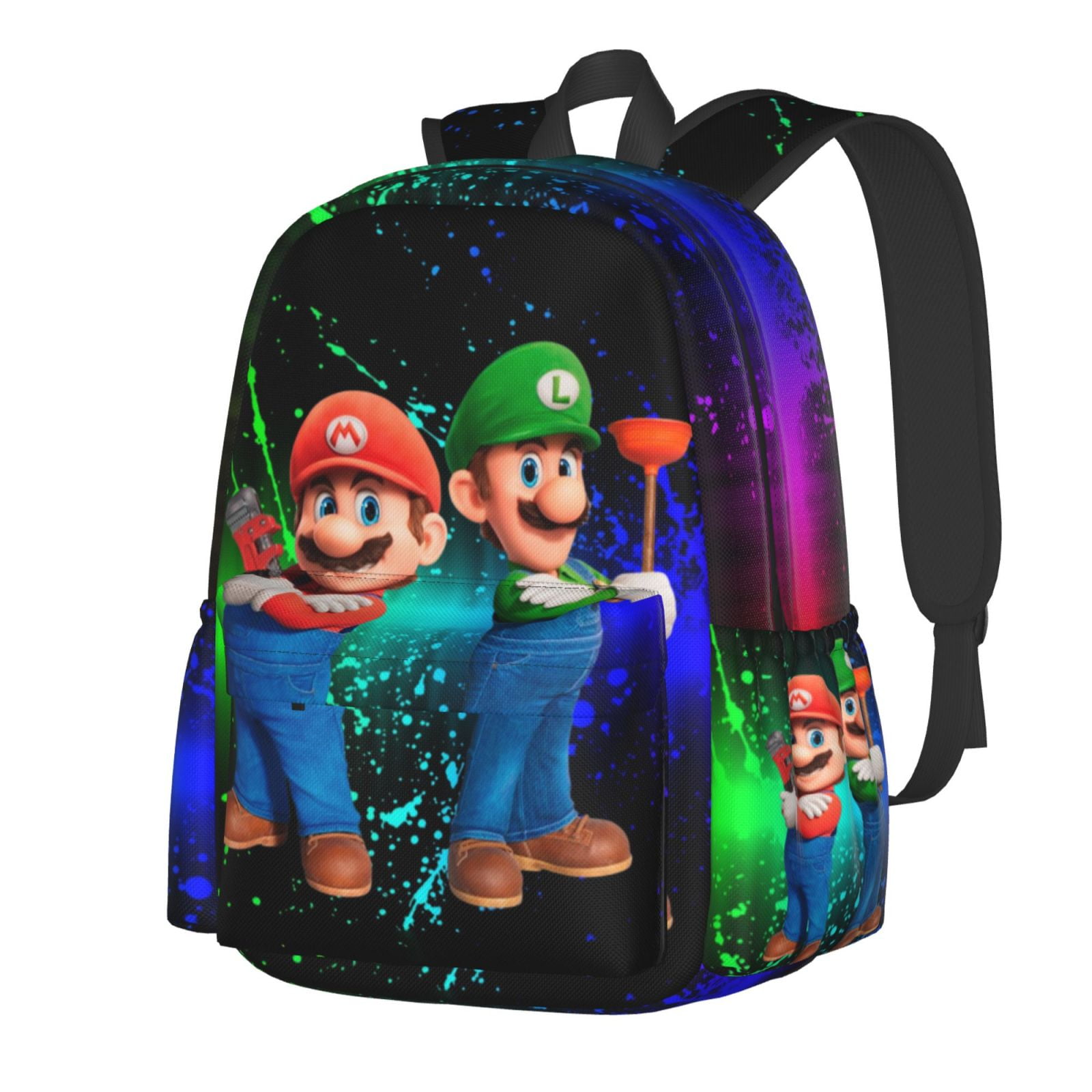 Mario And Luigi Backpack Laptop Daypack School Shoulders Knapsack Girls ...