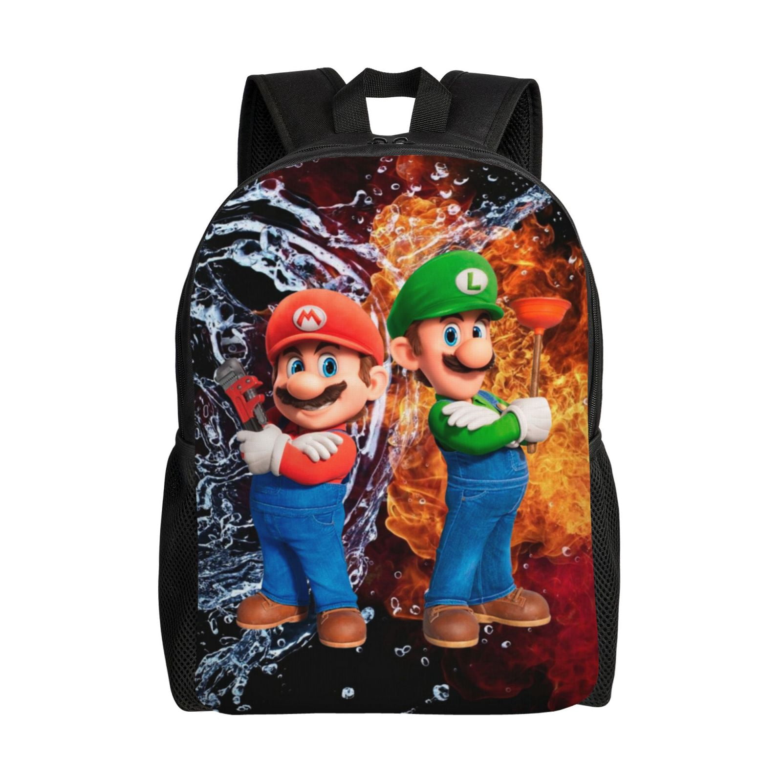 Mario And Luigi Backpack Laptop School Bag Student Satchel Lightweight ...