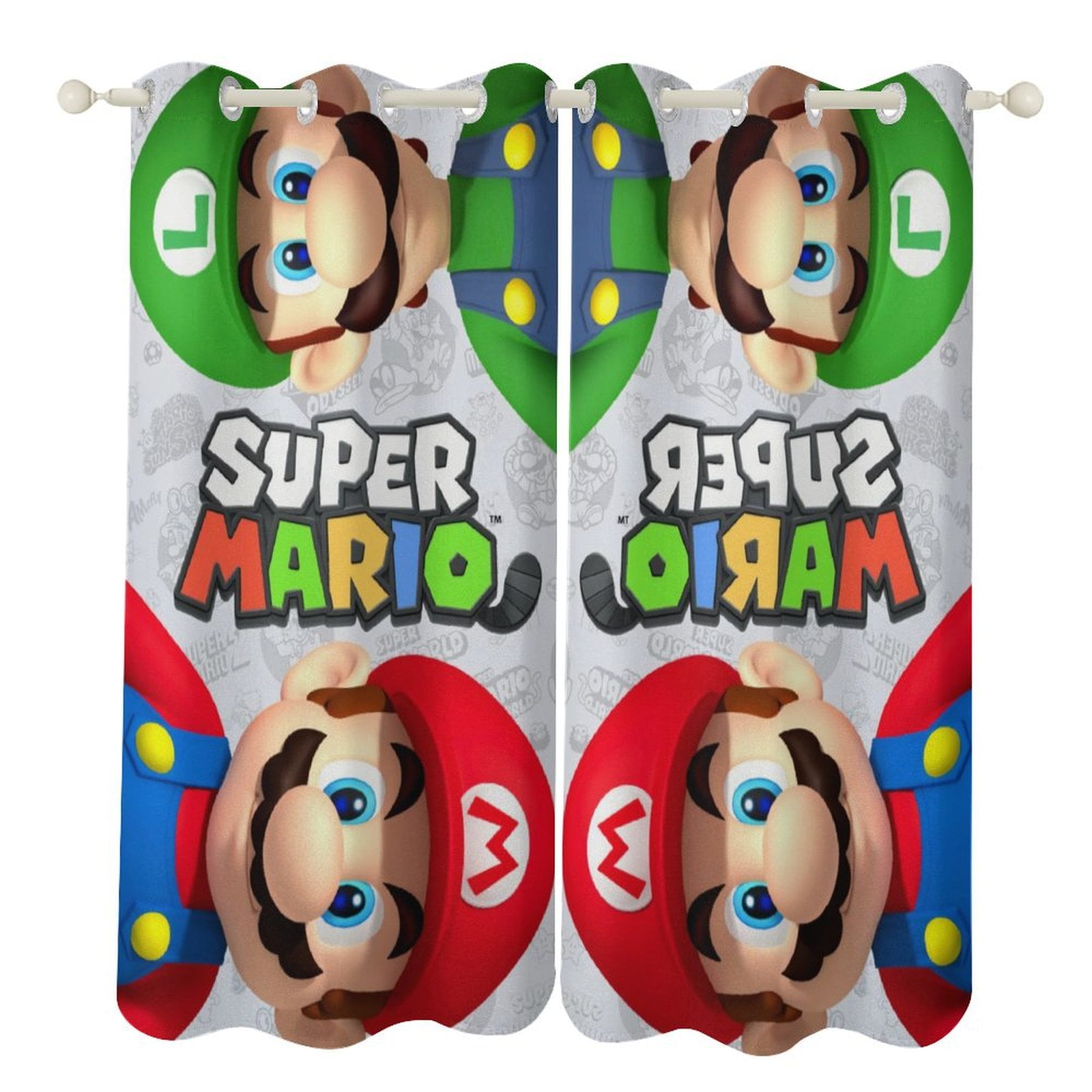 Mario And Luigi Curtains 72 Inch,Blackout Curtains,Cartoon Curtains for ...
