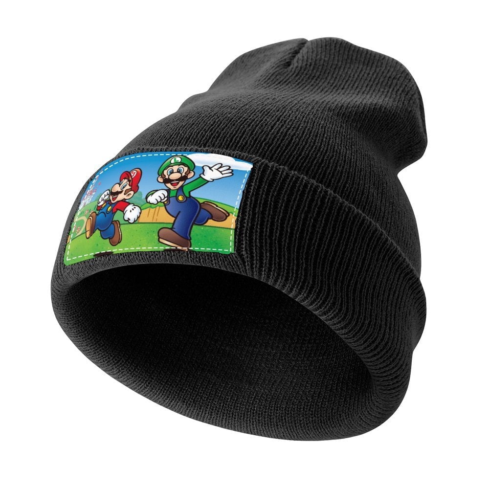 Mario And Luigi Stretchable Knitted Beanie Hat Daily Winter Thermal ...