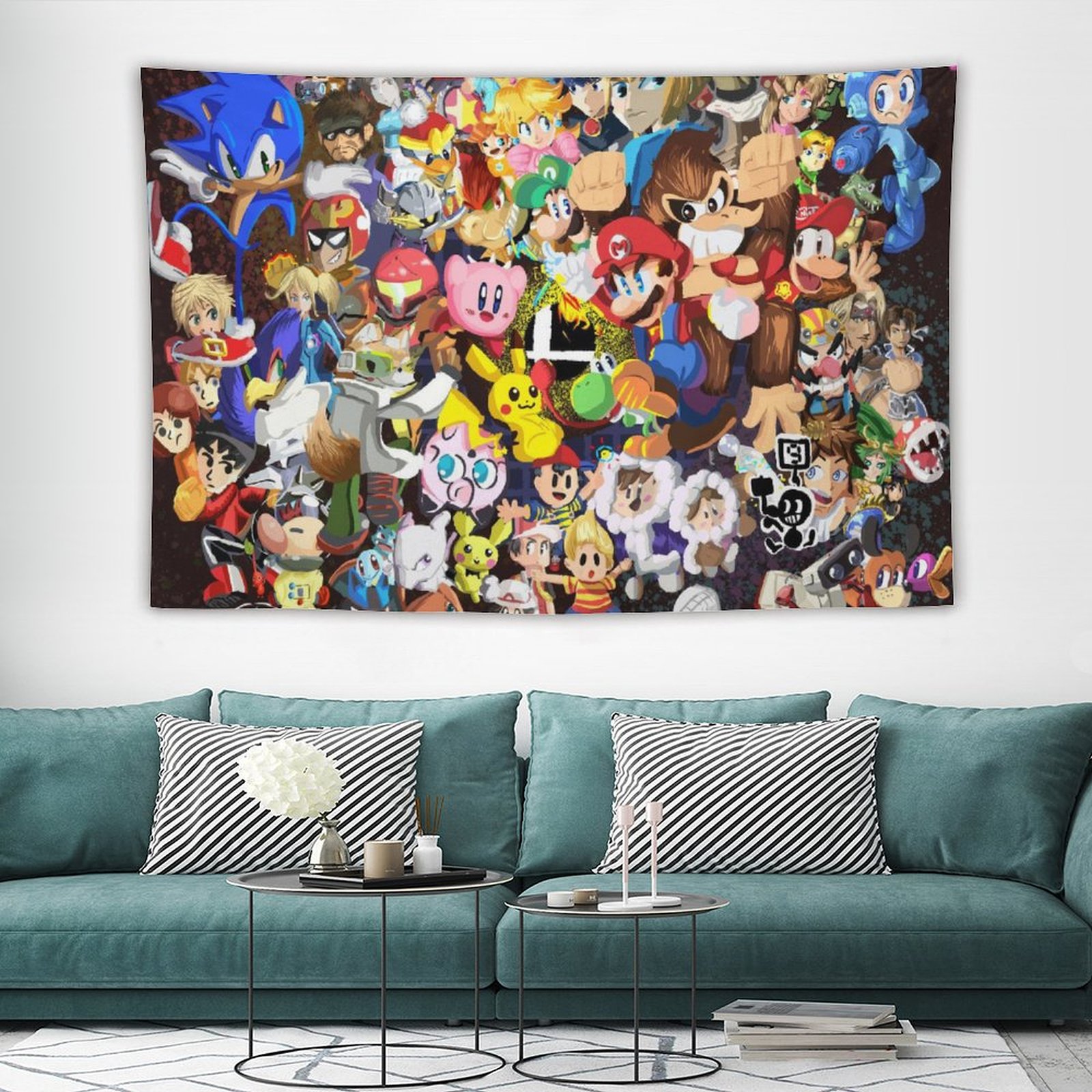 Mario And Pokémon Pikachu Friends Tapestry,Wall Tapestry,Tapestries ...