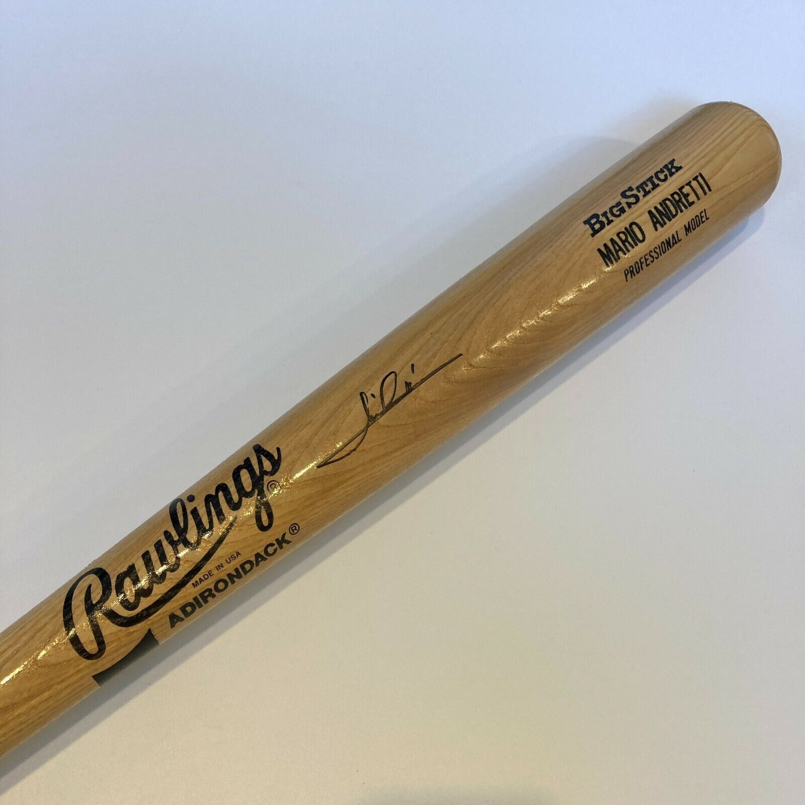 Mario Andretti Signed Autographed Baseball Bat JSA Sticker Racing ...