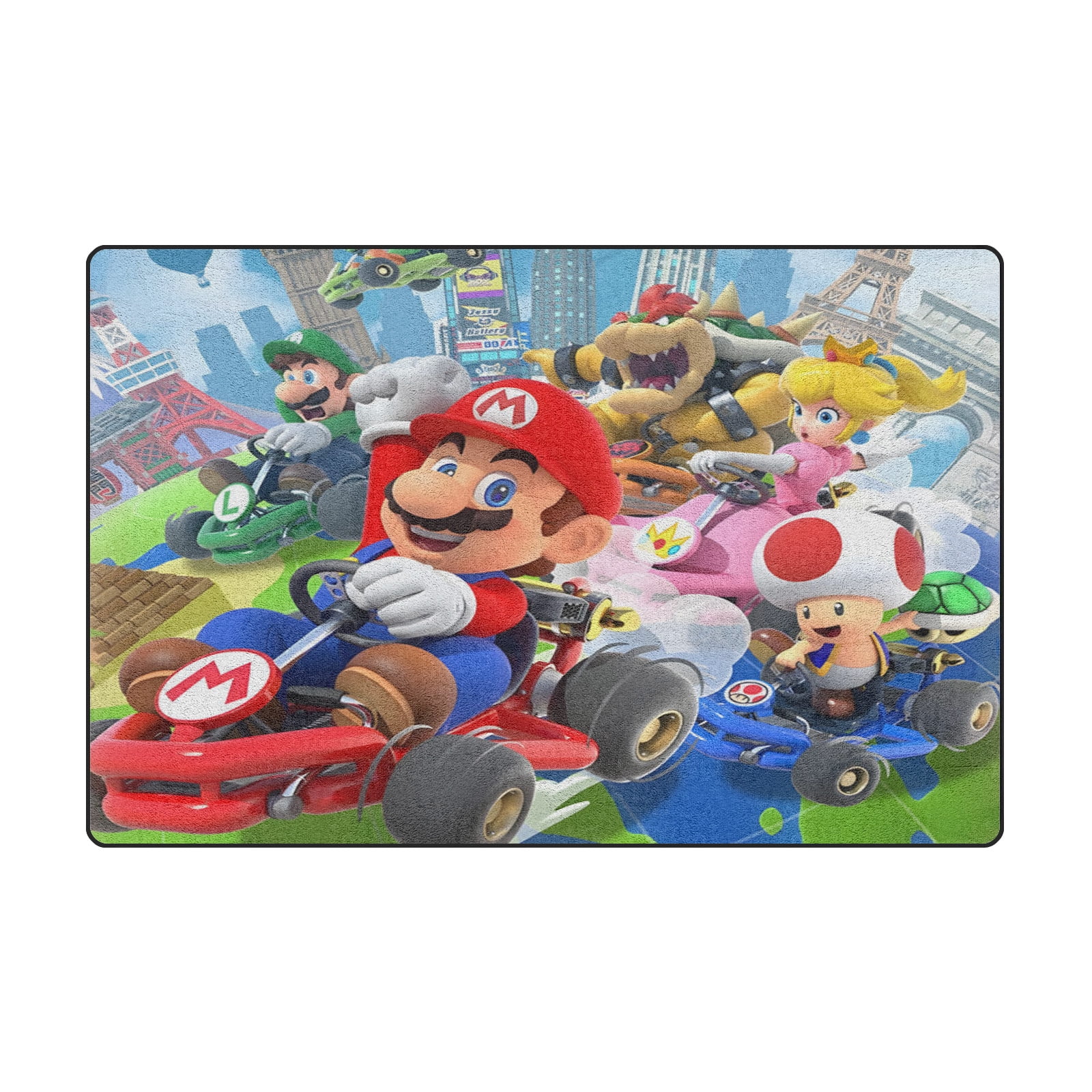 Mario Area Rugs, Large Carpet, Washable Rug Mat, Flannel Non-Slip Rugs ...