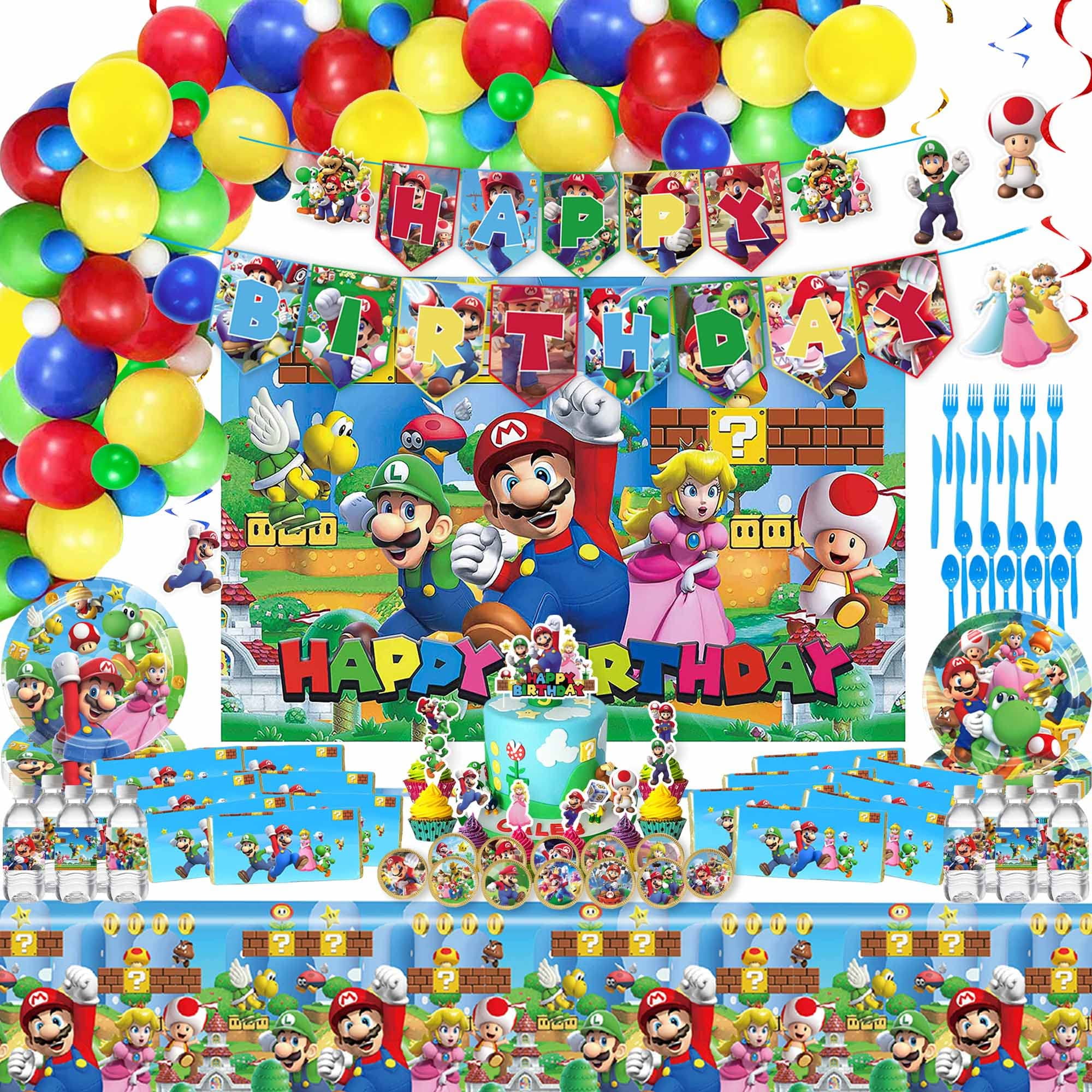 Mario Birthday Party Supplies, MMF7 Mario Bros Party Decorations ...