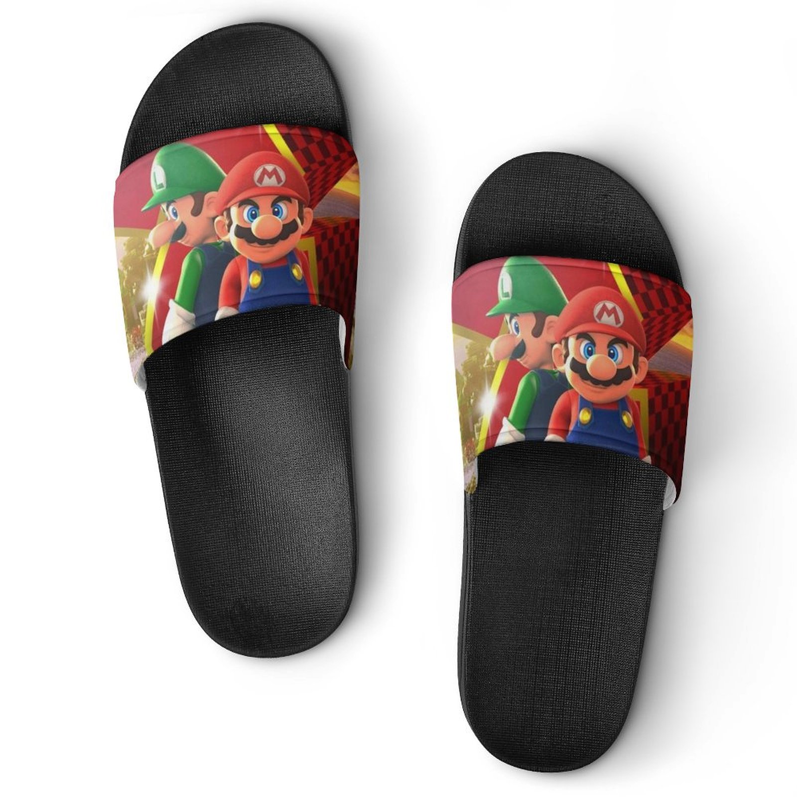 Mario Boys Slide Sandals, Comfort Casual Pool Slide Outdoor, Slip-On ...