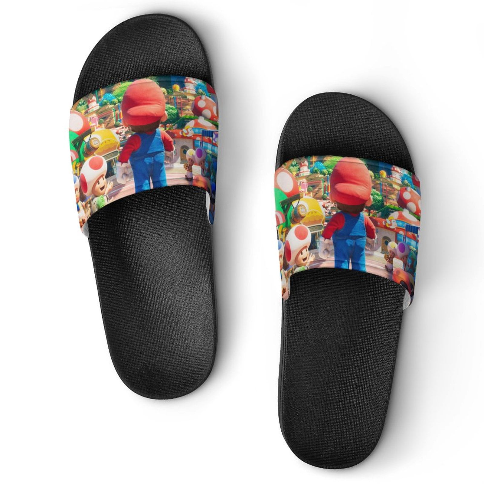 Mario Boys Slide Sandals, Comfort Casual Pool Slide Outdoor, Slip-On ...