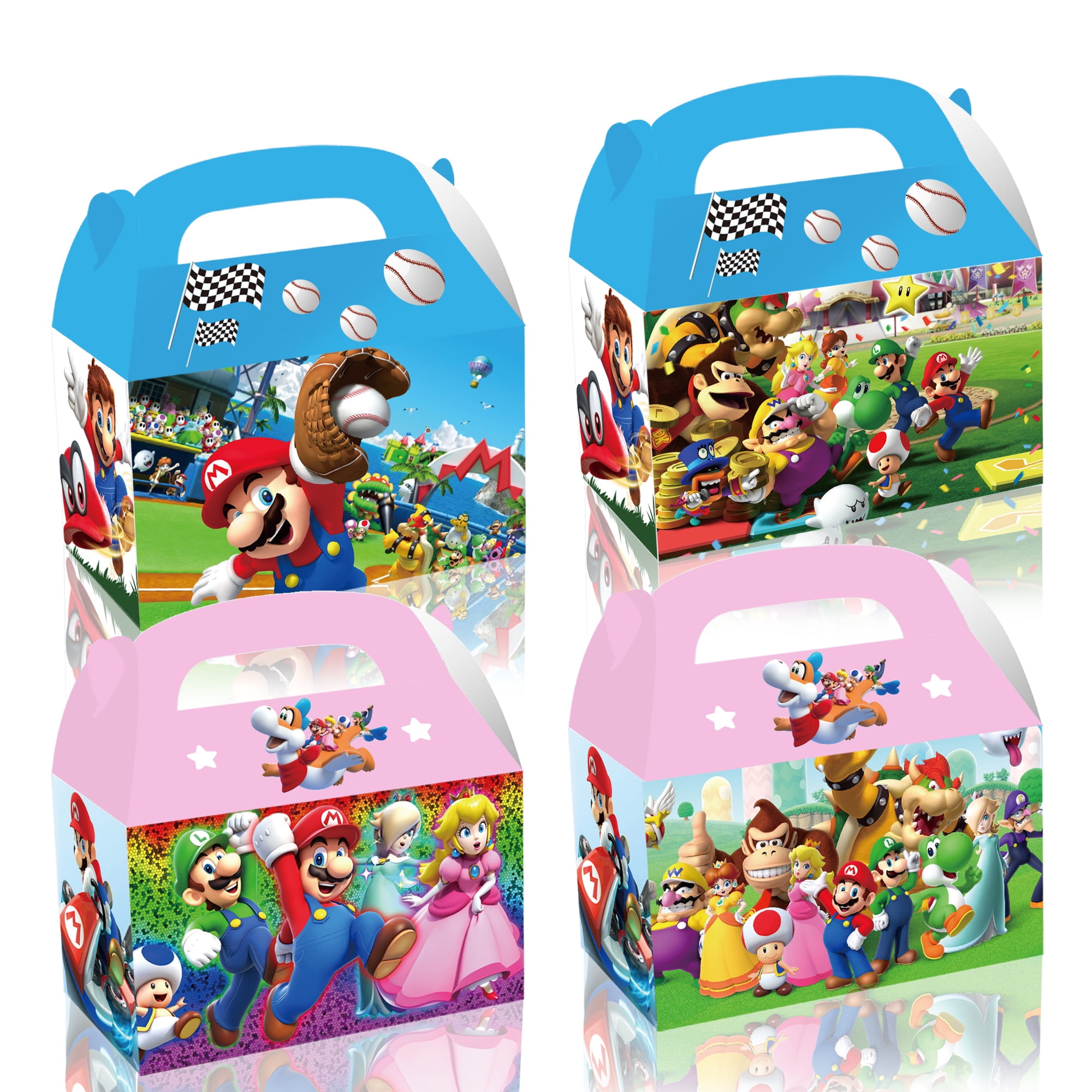 Mario Bro Party Favor Boxes – 18pcs Kraft Paper Candy Treat Boxes ...