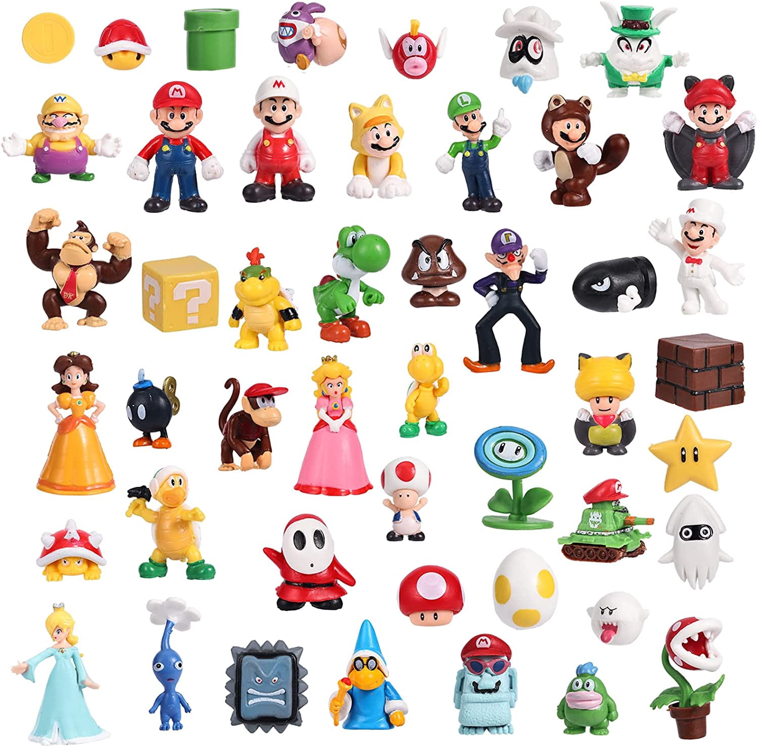 Mario Bros Action Figures, Super Mary Figures, Mario Cupcake Toppers ...