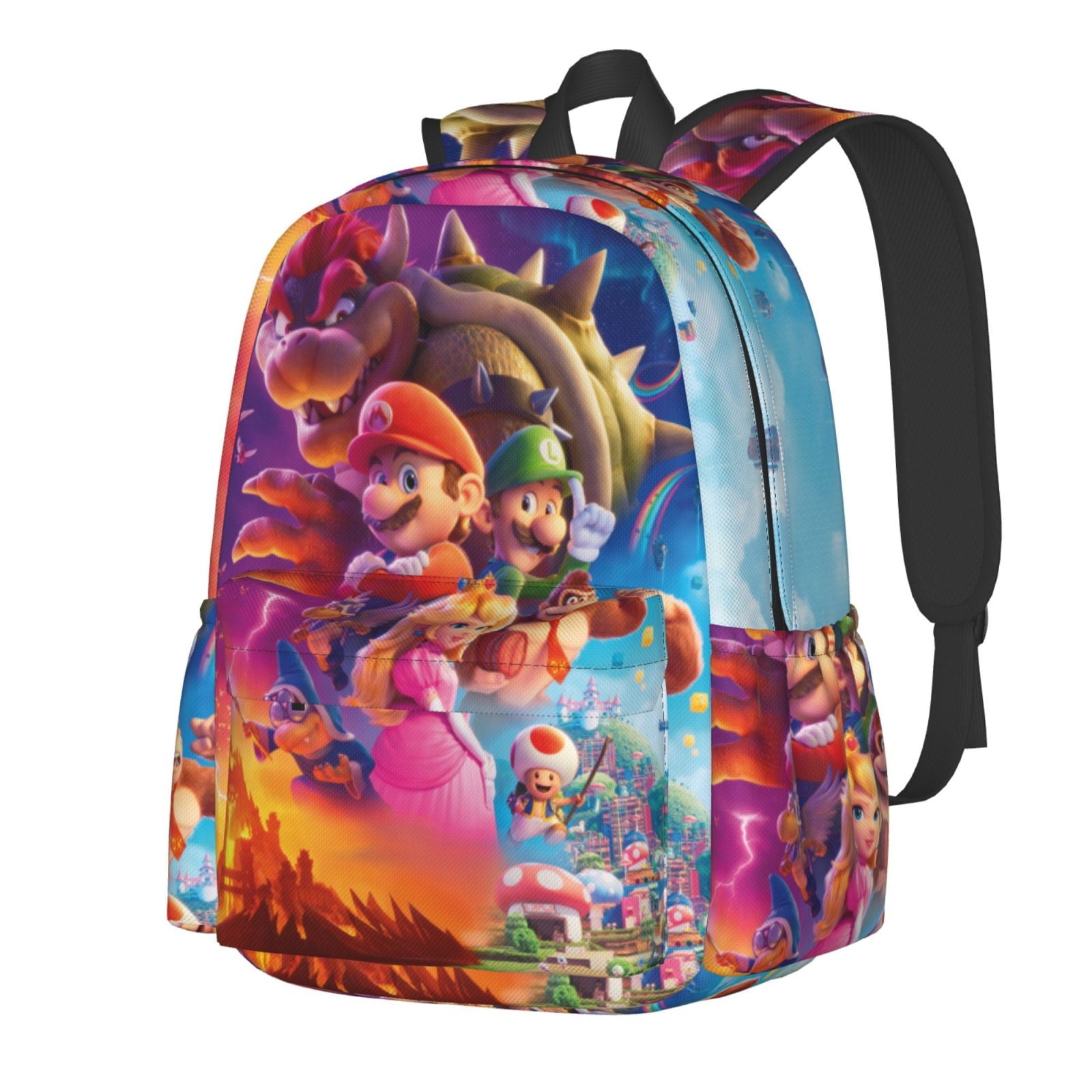 Mario Bros Backpack Daypack Shoulders Travel Bag Unisex Large Capacity ...