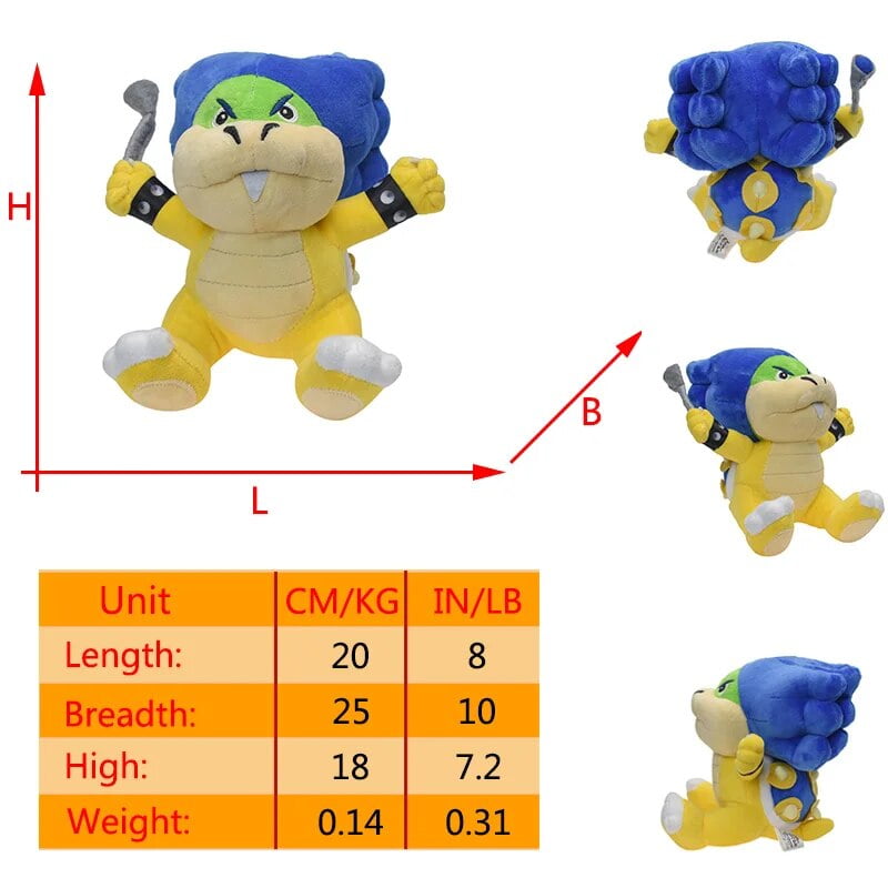 Mario Bros Bowser Koopa Plush Toys Ludwig Roy Morton Wendy Lemmy Iggy ...