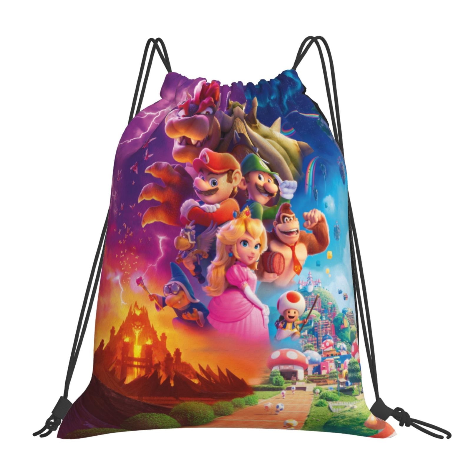 Mario Bros Drawstring Bags Gym Sport String Bag Outdoor Portable ...