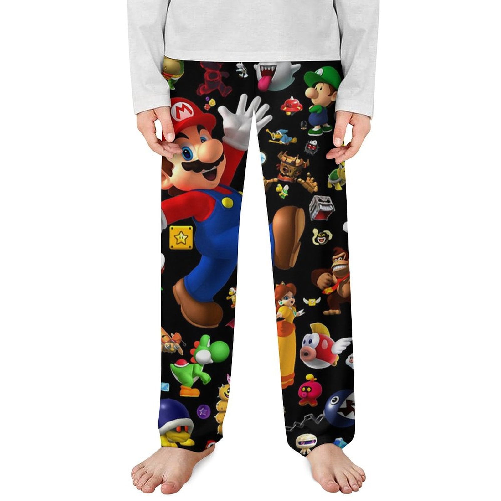 Mario Bros. Luigi Comfy Pajamas For Kids Cozy Lounge Straight Leg Home ...