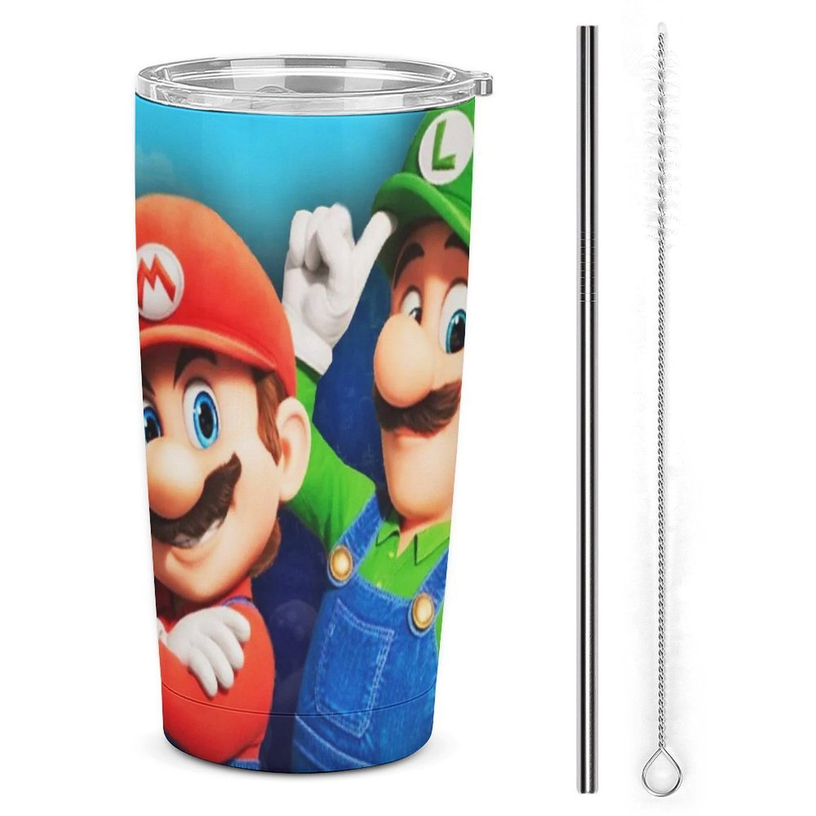 Mario Bros Luigi Stainless Steel Car Cup Daily Thermal Vacuum ...