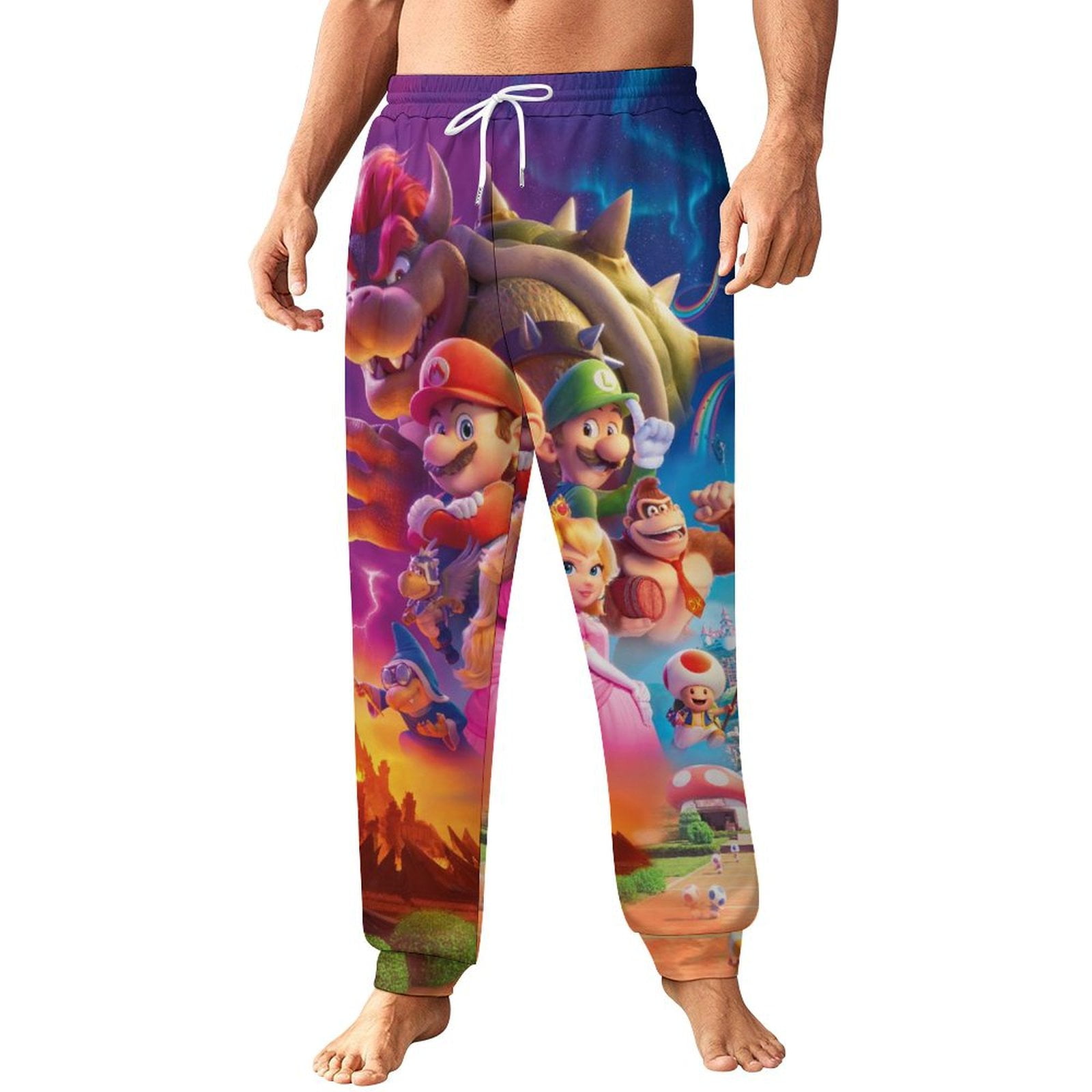 Mario Bros Men's Sweatpants Trousers 3D Printed Joggers Track Pants ...