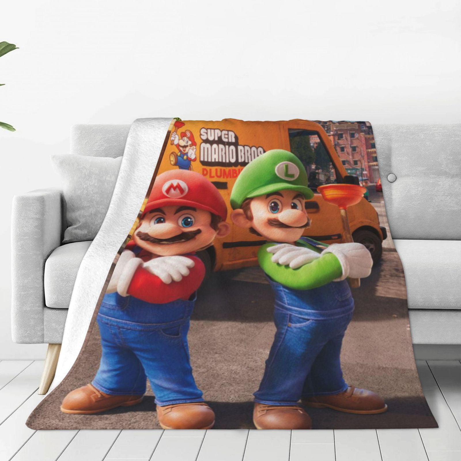 Mario Bros Movie Game Flannel Blanket Cozy Ultra-Soft Micro Fleece ...