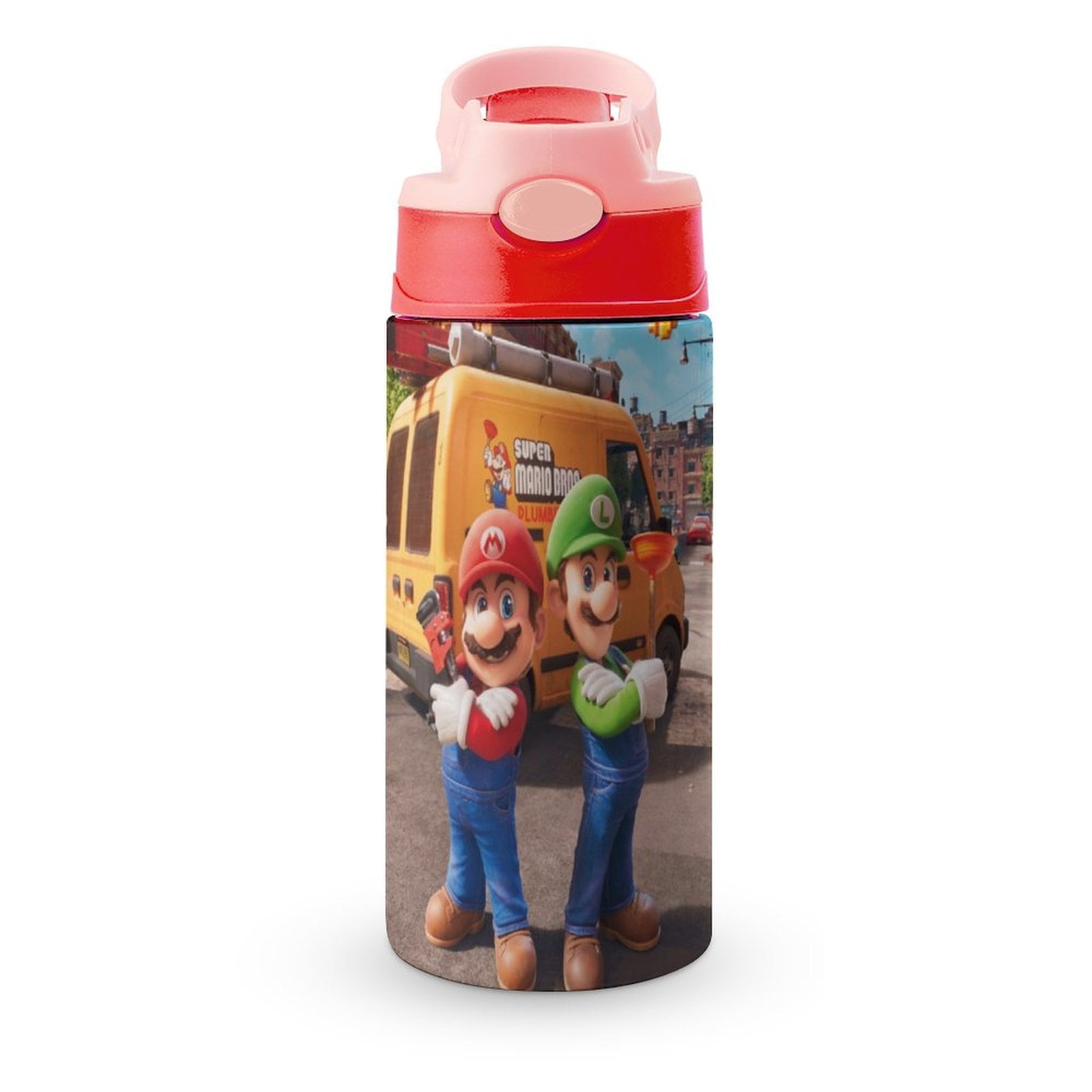 Mario Bros Movie Game Kid's Insulated Water Bottle With Straw Vacuum ...