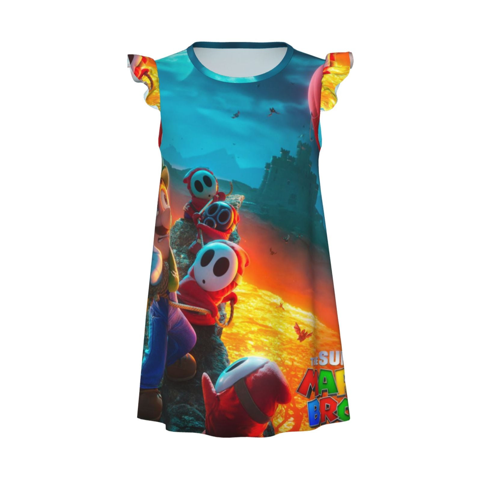 Mario Bros. Movie Girls Nightgowns Pajamas Dress Summer Soft Sleepwear ...