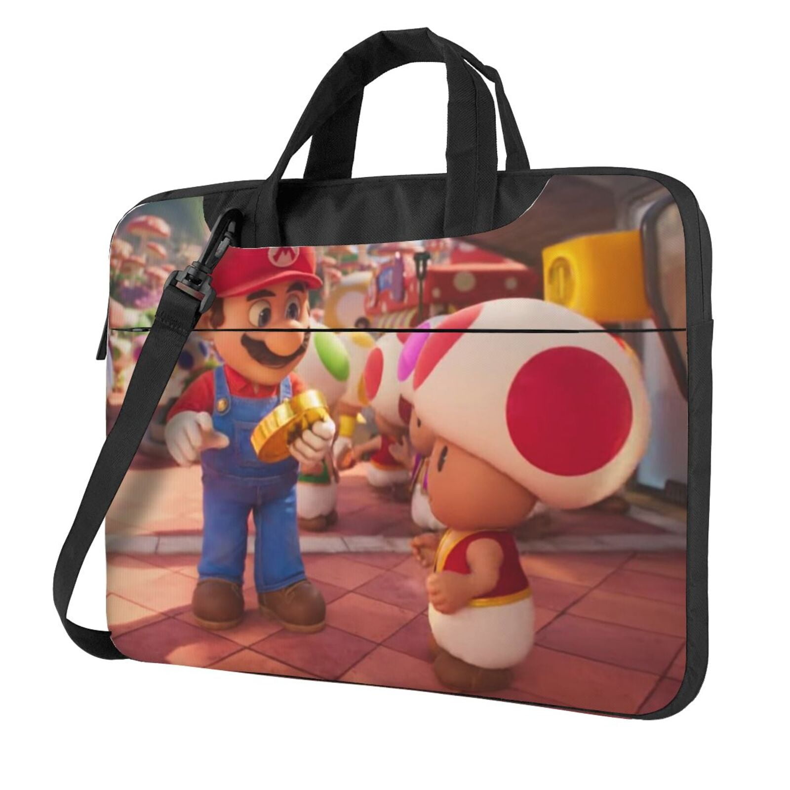 Mario Bros Movie Mushroom Laptop Bag Portable Shoulder Laptop Case ...