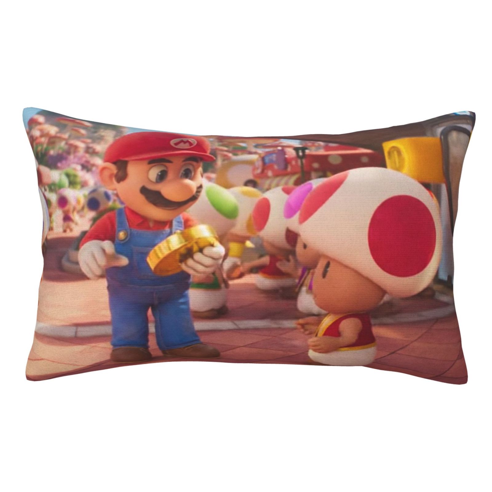 Mario Bros Movie Mushroom Pillowcase Decor Cushion Pillow Covers With ...