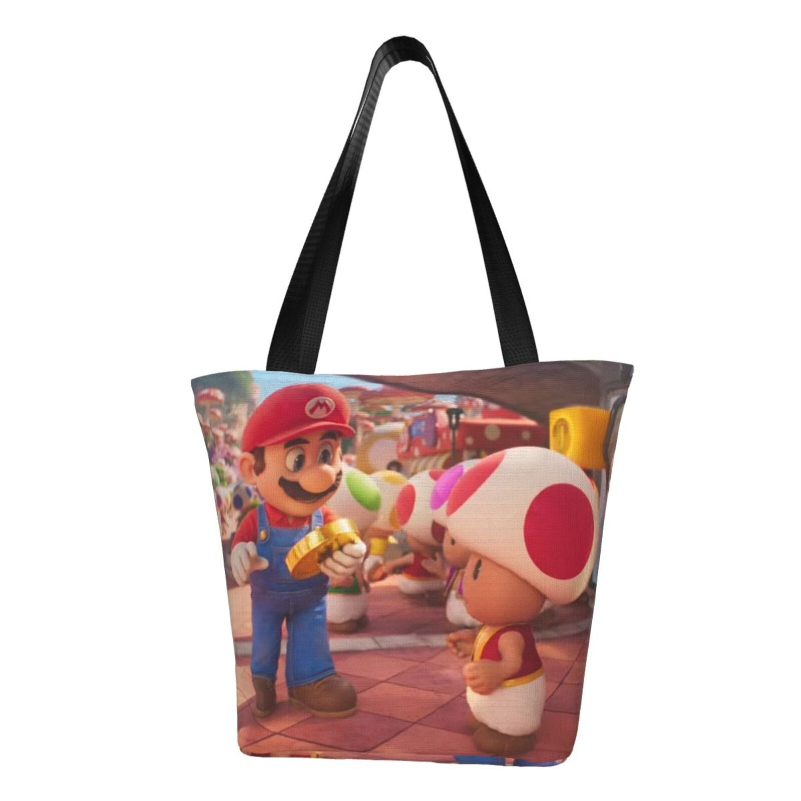Mario Bros Movie Mushroom Women's Tote Bag Large Capacity Shoulder ...