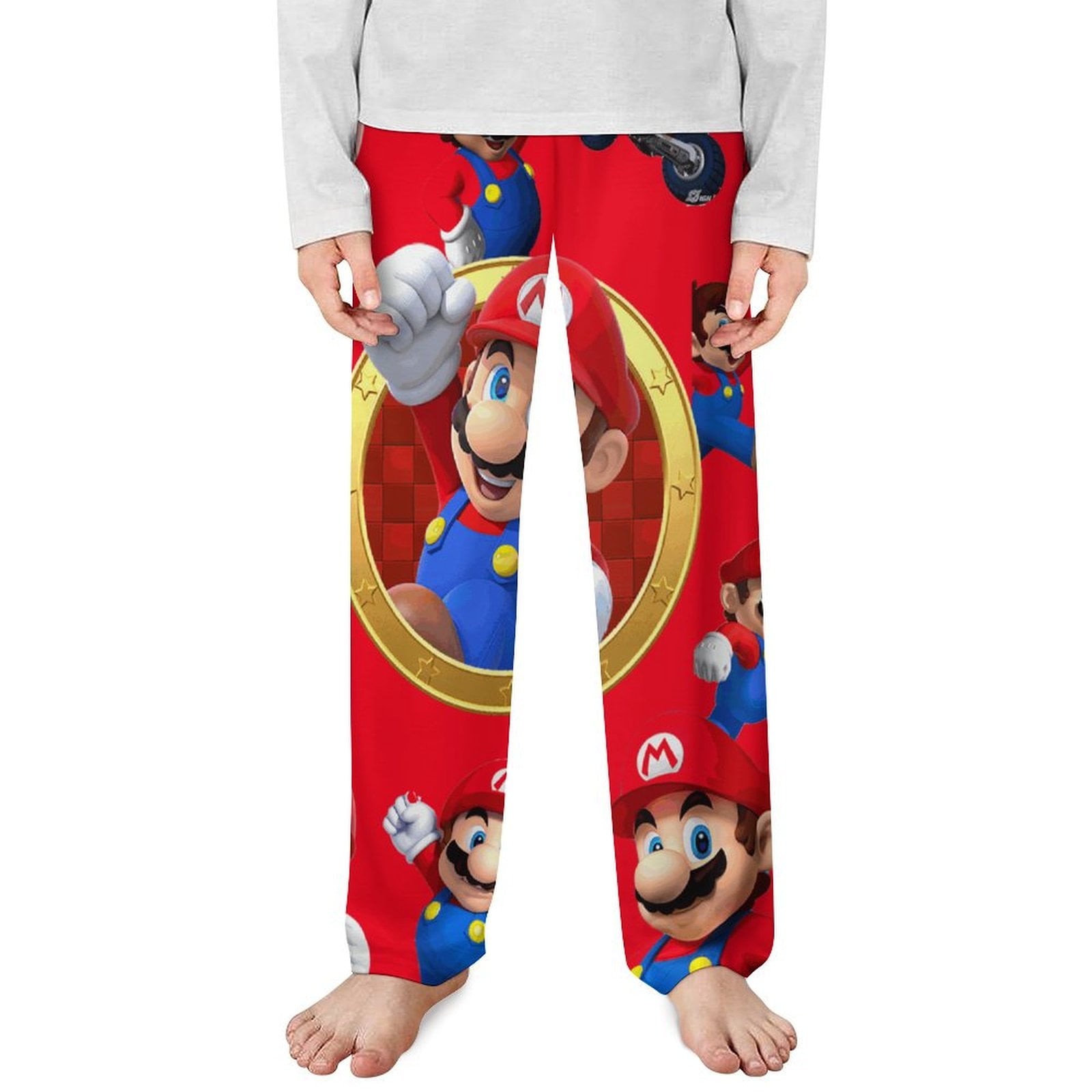 Mario Character Comfy Pajamas For Kids Cozy Lounge Straight Leg Home ...