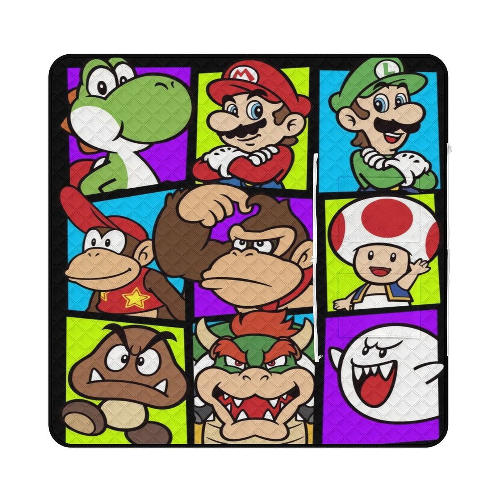 Mario Characters Picnic Blankets 59"x59" Extra Large Outdoor Blanket ...