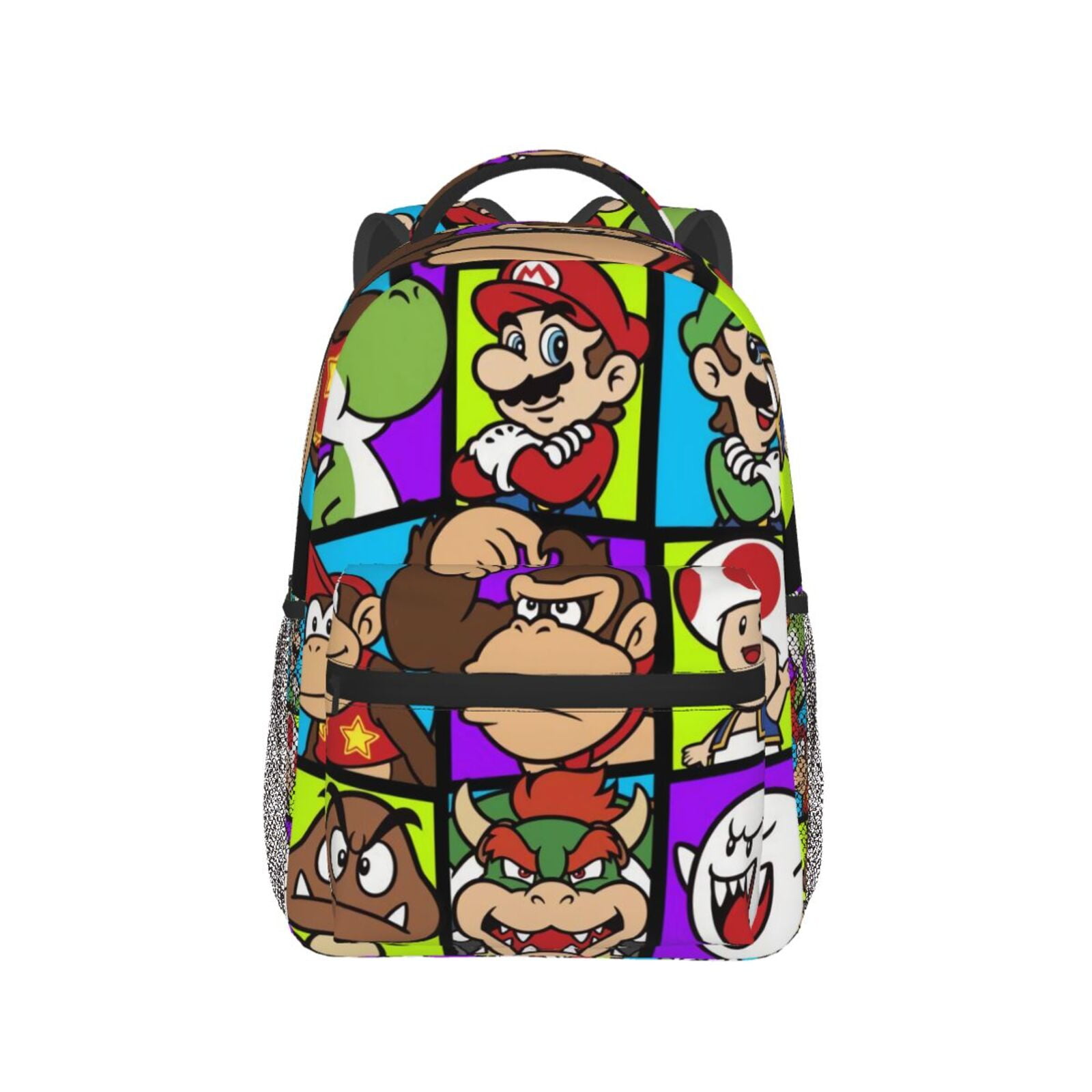Mario Characters Travel Backpack,Carry On Backpack Personal Item Travel ...