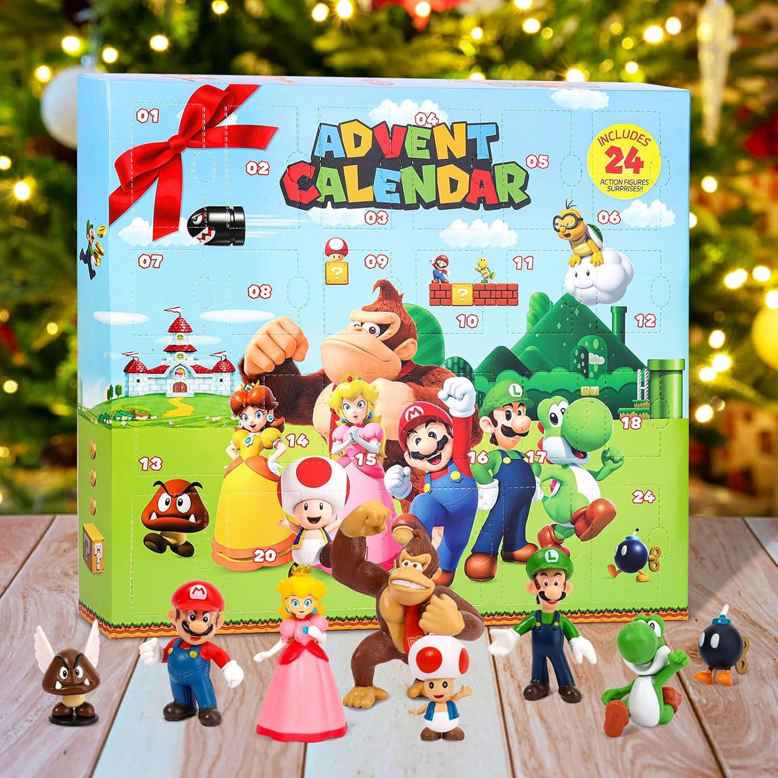 Mario Christmas Advent Calendar 2025, 24 Cute 3D Collectible Character ...