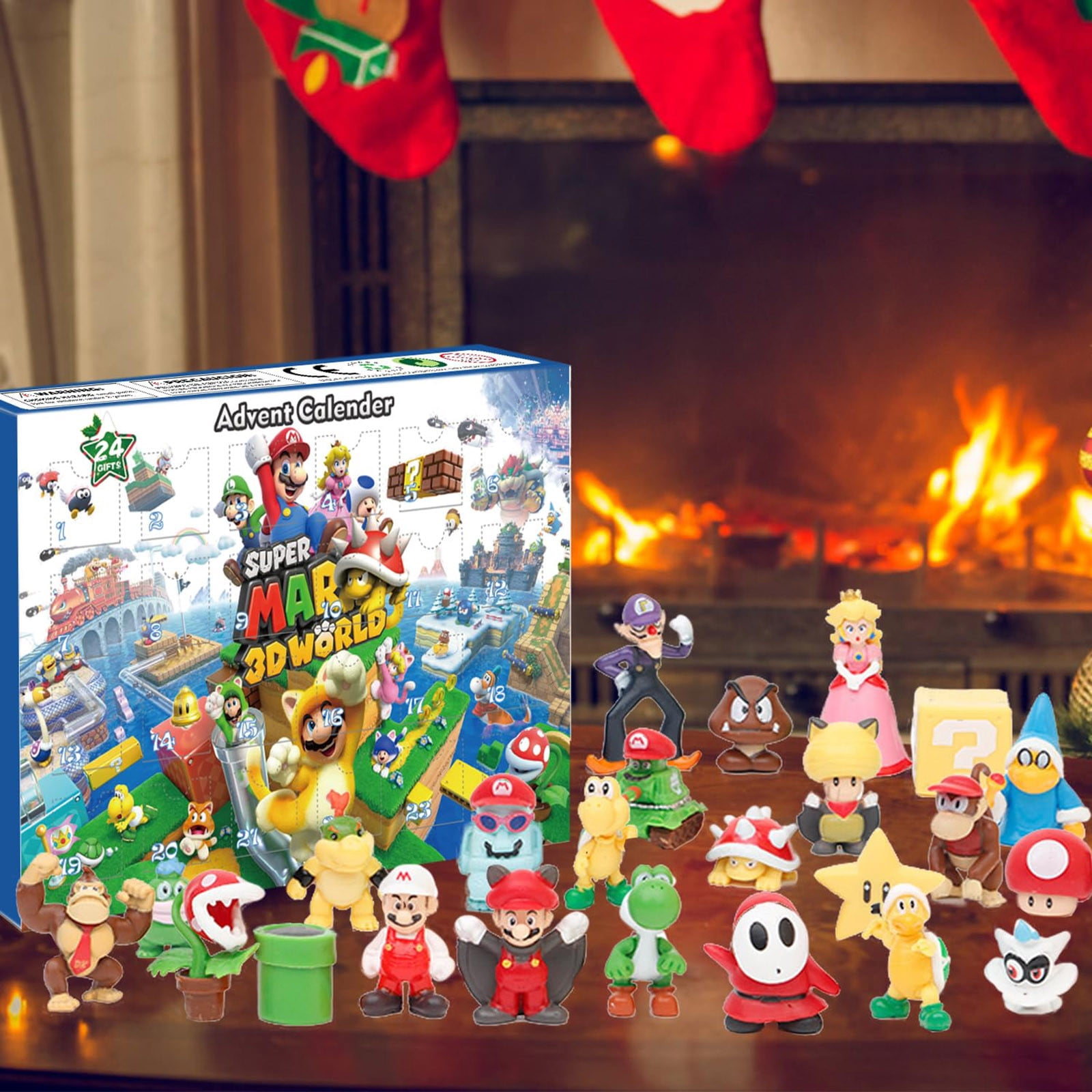 JCToys Mario Christmas Advent Calendar 2025, 24 Cute 3D Collectible ...