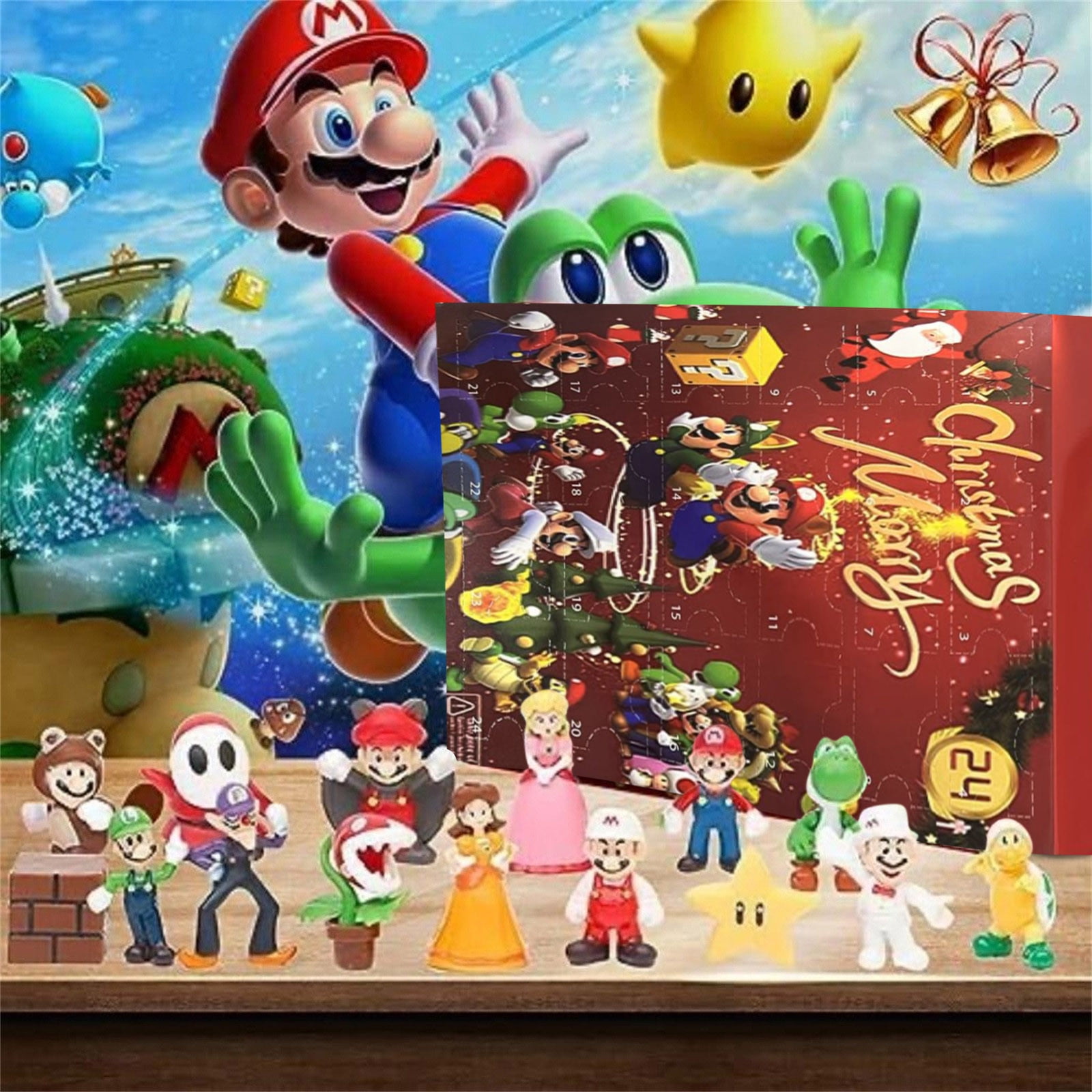 Mario Christmas Advent Calendar 2025, 24 Cute 3D Collectible Character ...