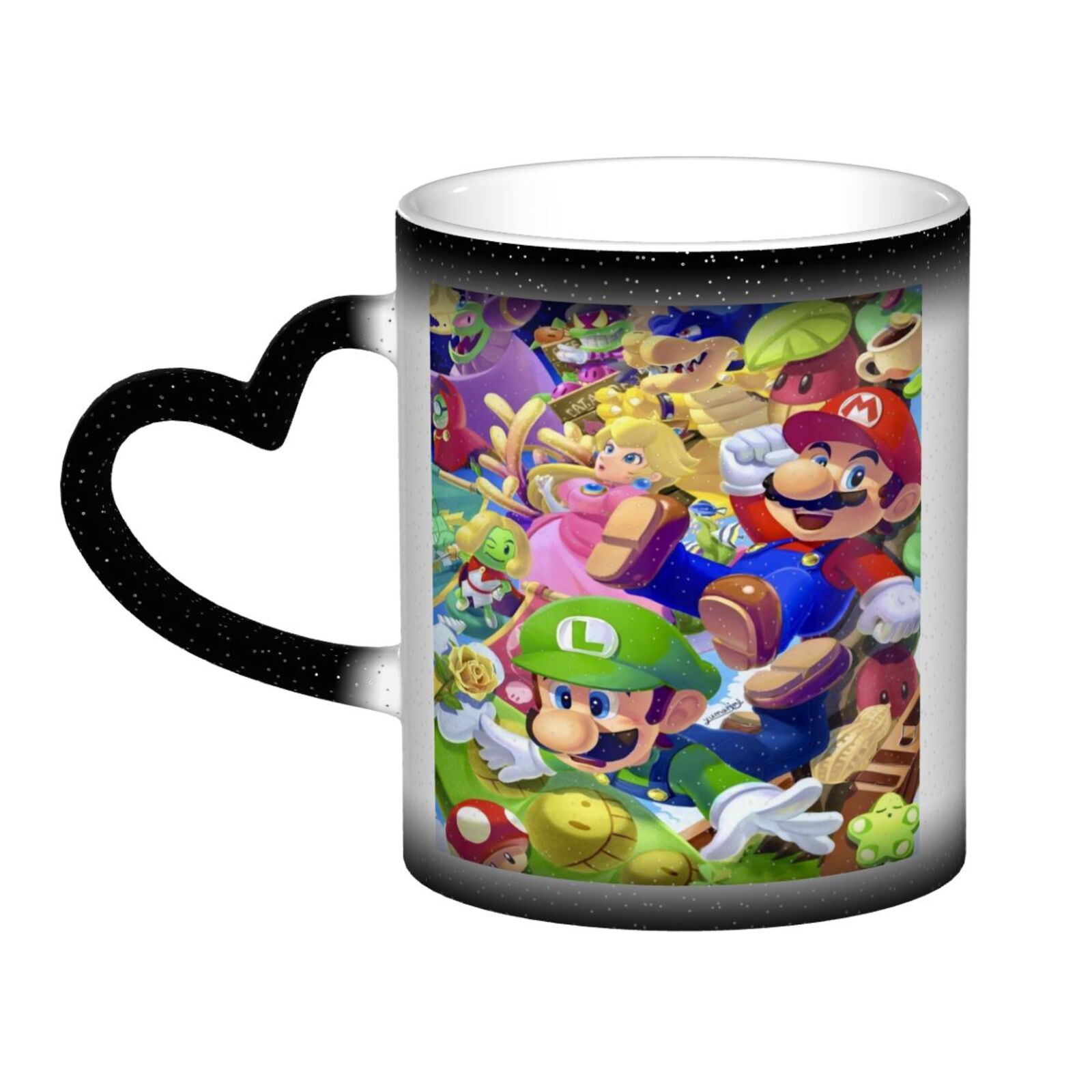 Mario Color Changing Mug Heat Sensitive Magic Funny Art Coffee Tea Cups ...