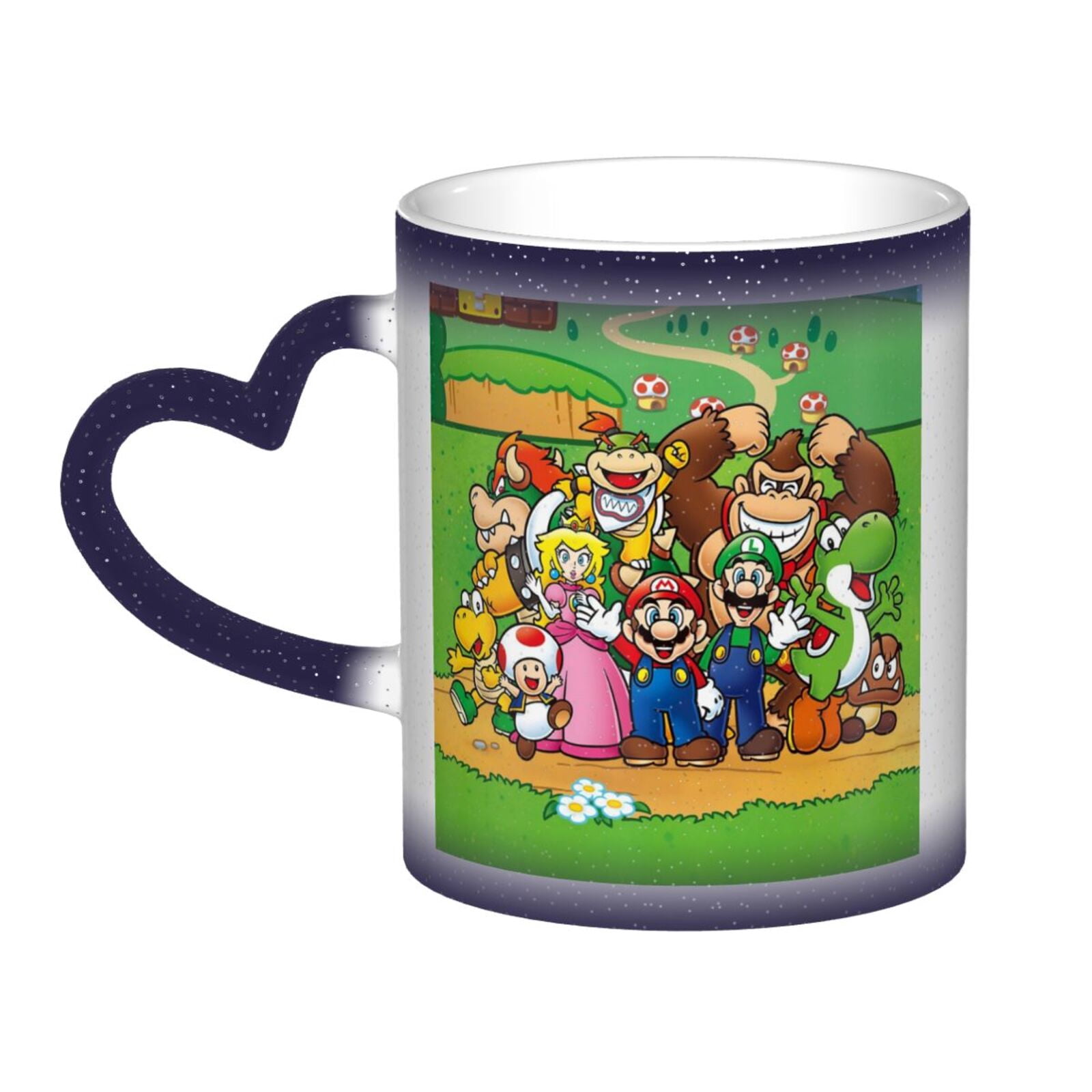 Mario Color Changing Mug Heat Sensitive Magic Funny Art Coffee Tea Cups ...