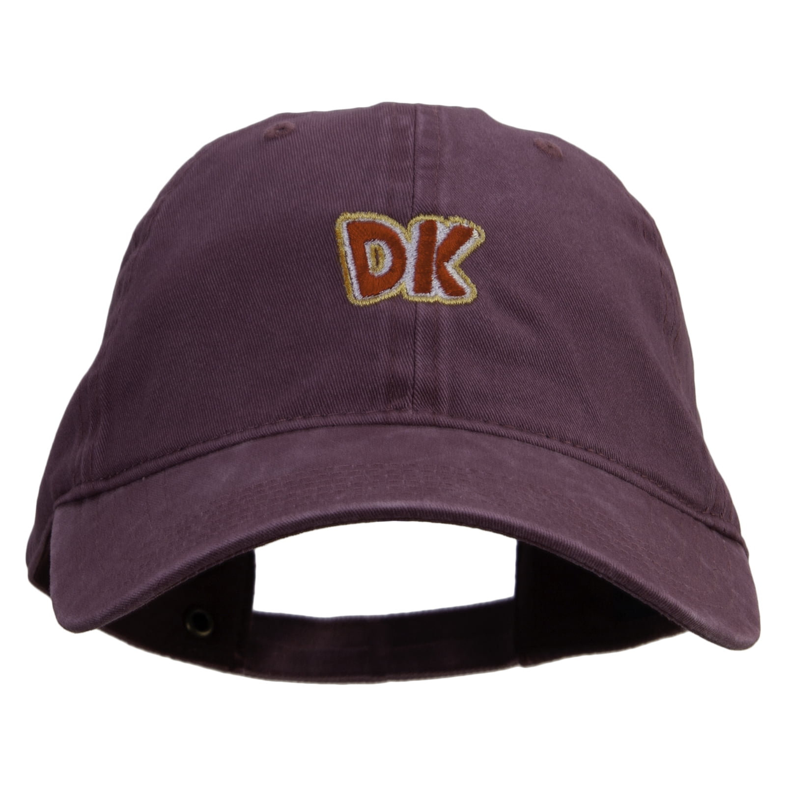 Mario DK Donkey Logo Embroidered Washed Solid Pigment Dyed Cotton Twill ...