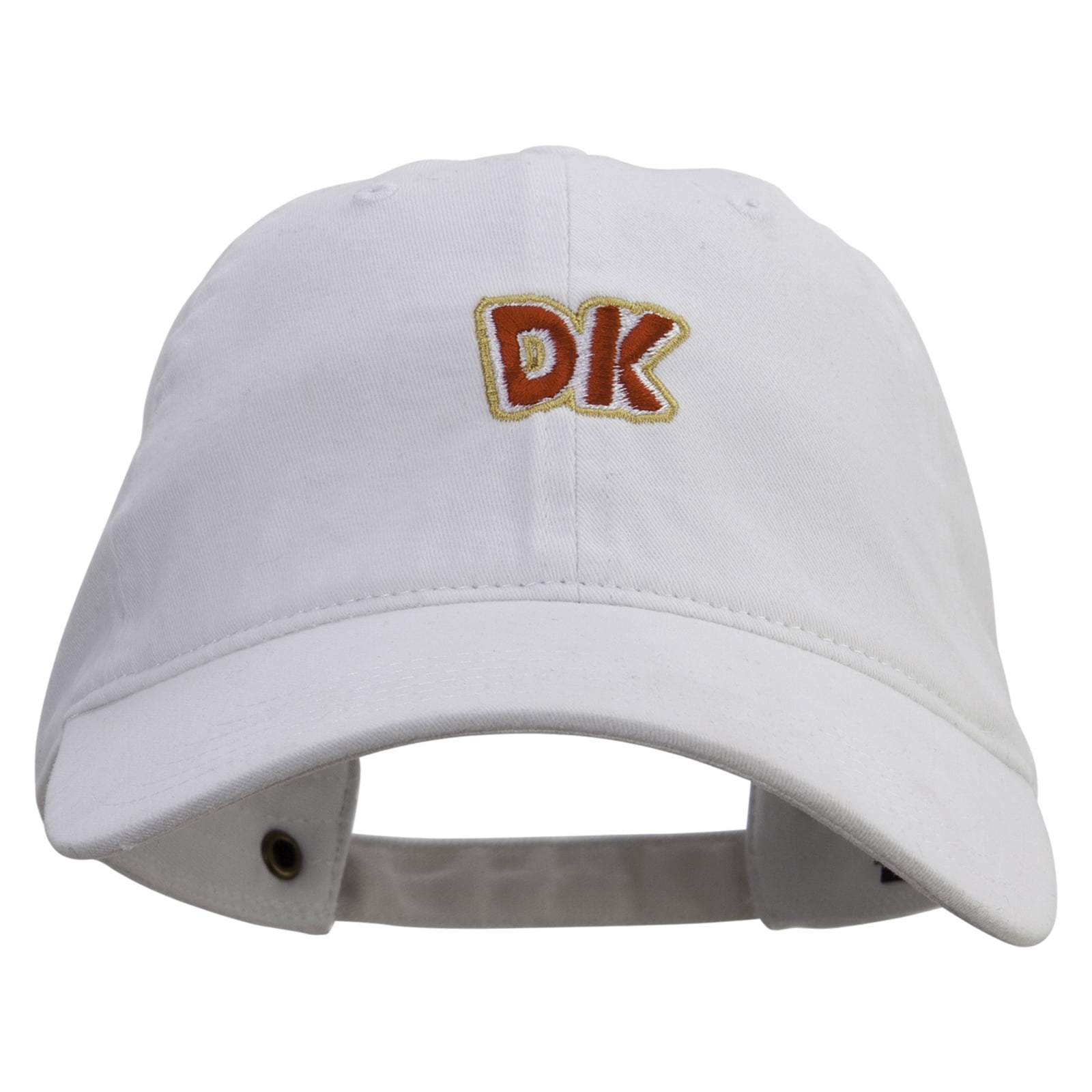 Mario DK Donkey Logo Embroidered Washed Solid Pigment Dyed Cotton Twill ...