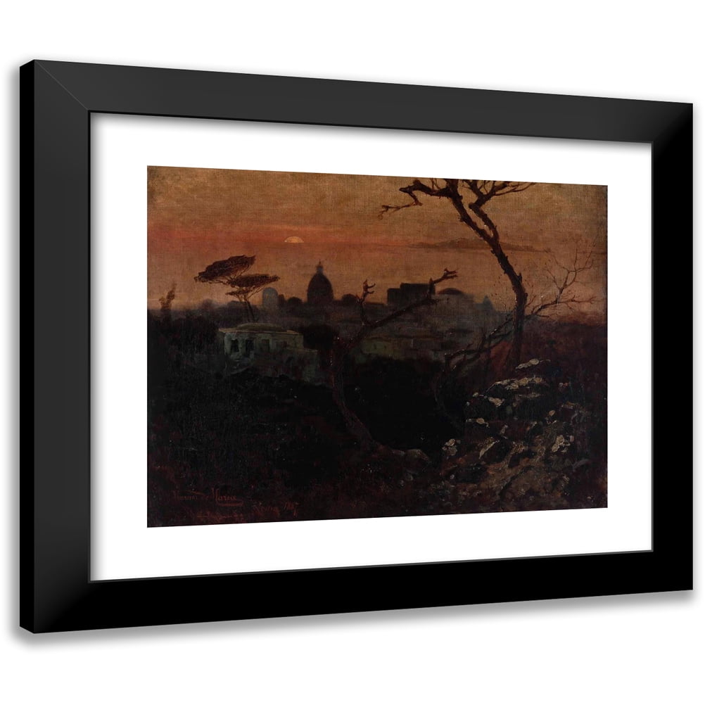 Mario De Maria detto Marius Pictor 14x12 Black Modern Framed Museum Art ...