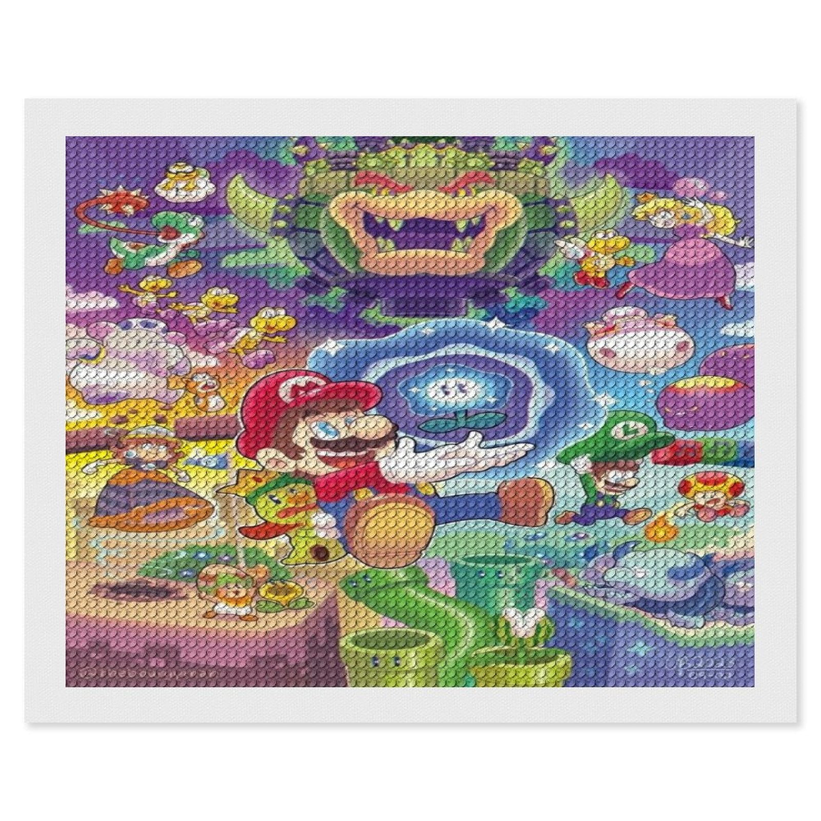 Mario Diamond Art Painting Kits for Adults, Full Drill Diamond Dots ...