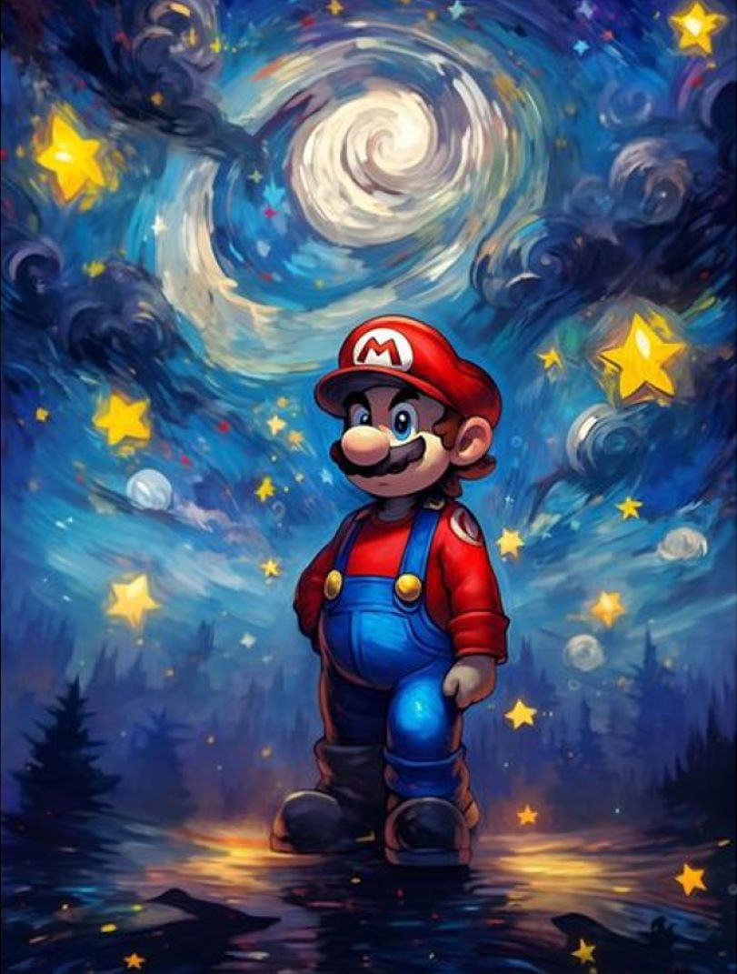 Mario Diamond Art Painting Kits, Diamond Art, Full Drill 5d Diamond ...