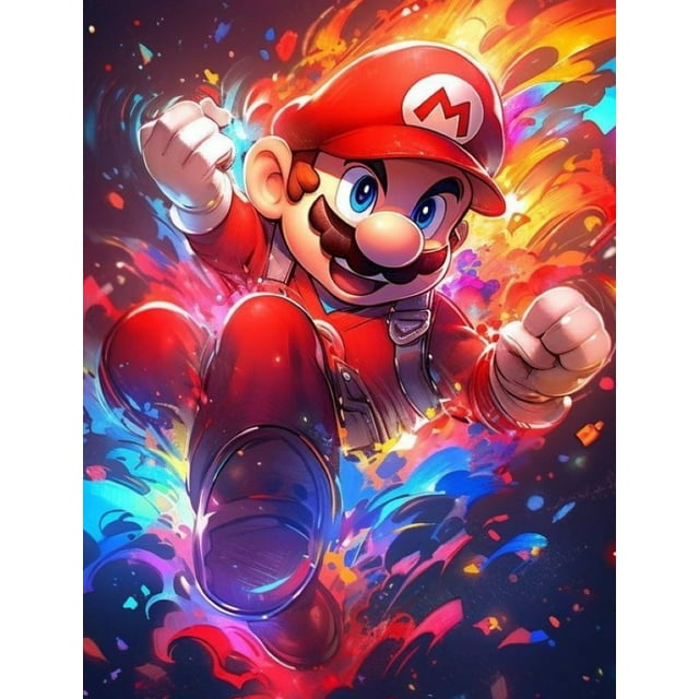 Mario Diamond Painting Kits for Adults Diamond Art 5D Paint with ...