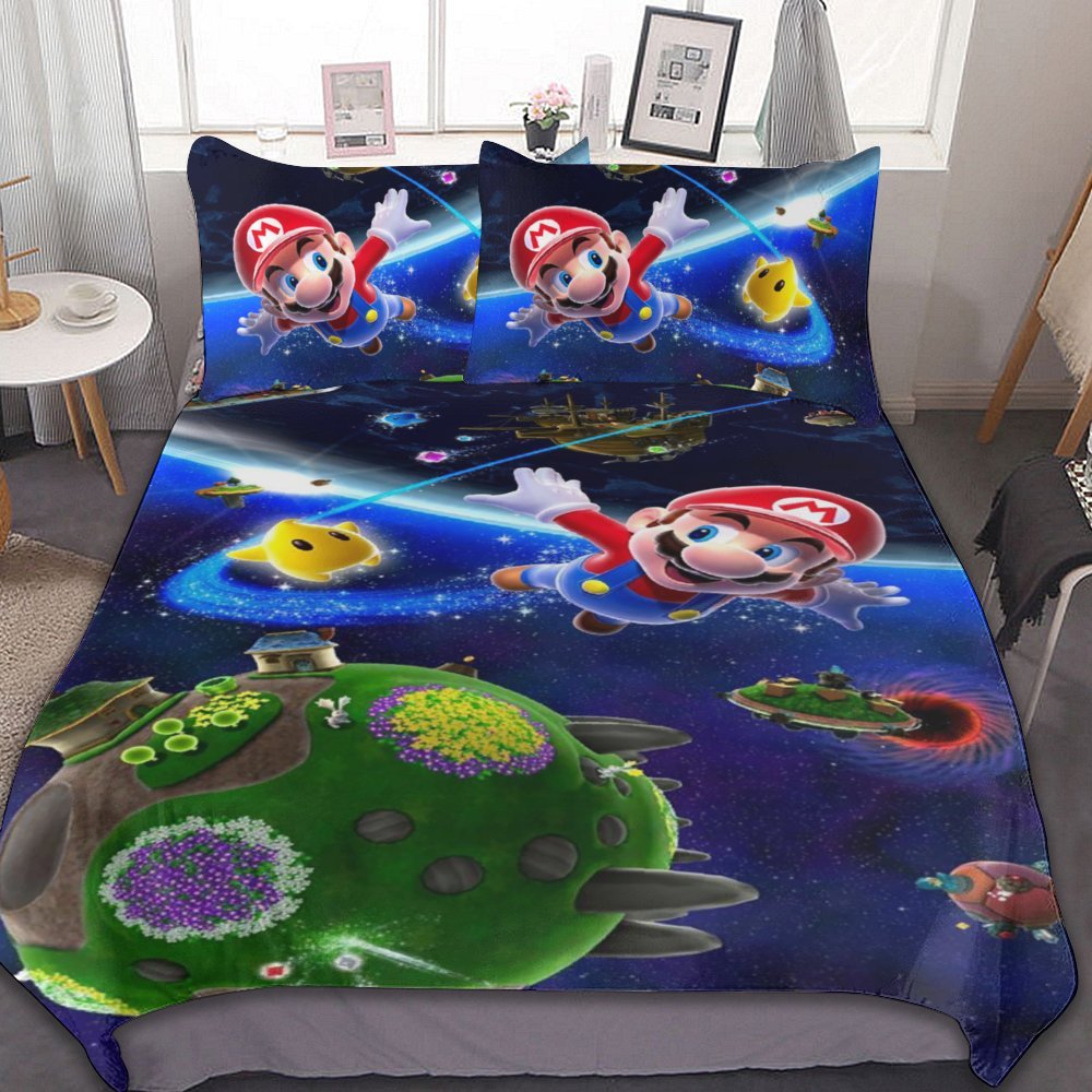 Mario Duvet Cover Set 3-Piece Bedding Set Soft Warm And Comfortable ...
