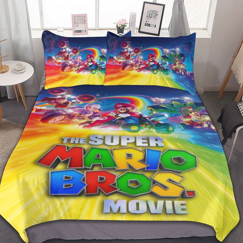 Mario Duvet Cover Set 3-Piece Bedding Set Soft Warm And Comfortable ...