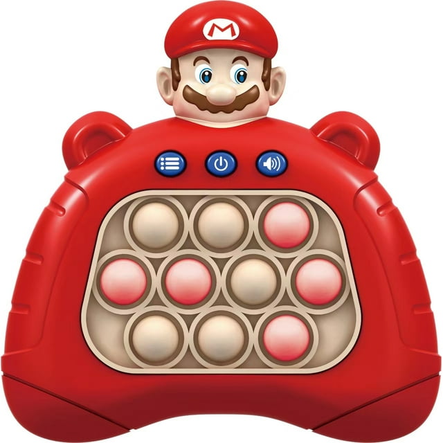 Mario Fast Push Bubble Toys, Handheld Pop Fidget lt Kids Games Light up ...