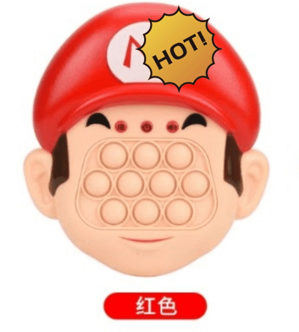 Mario Fast Push Game, Cute Anime Pop Fidget Light Up Bubble Handheld ...
