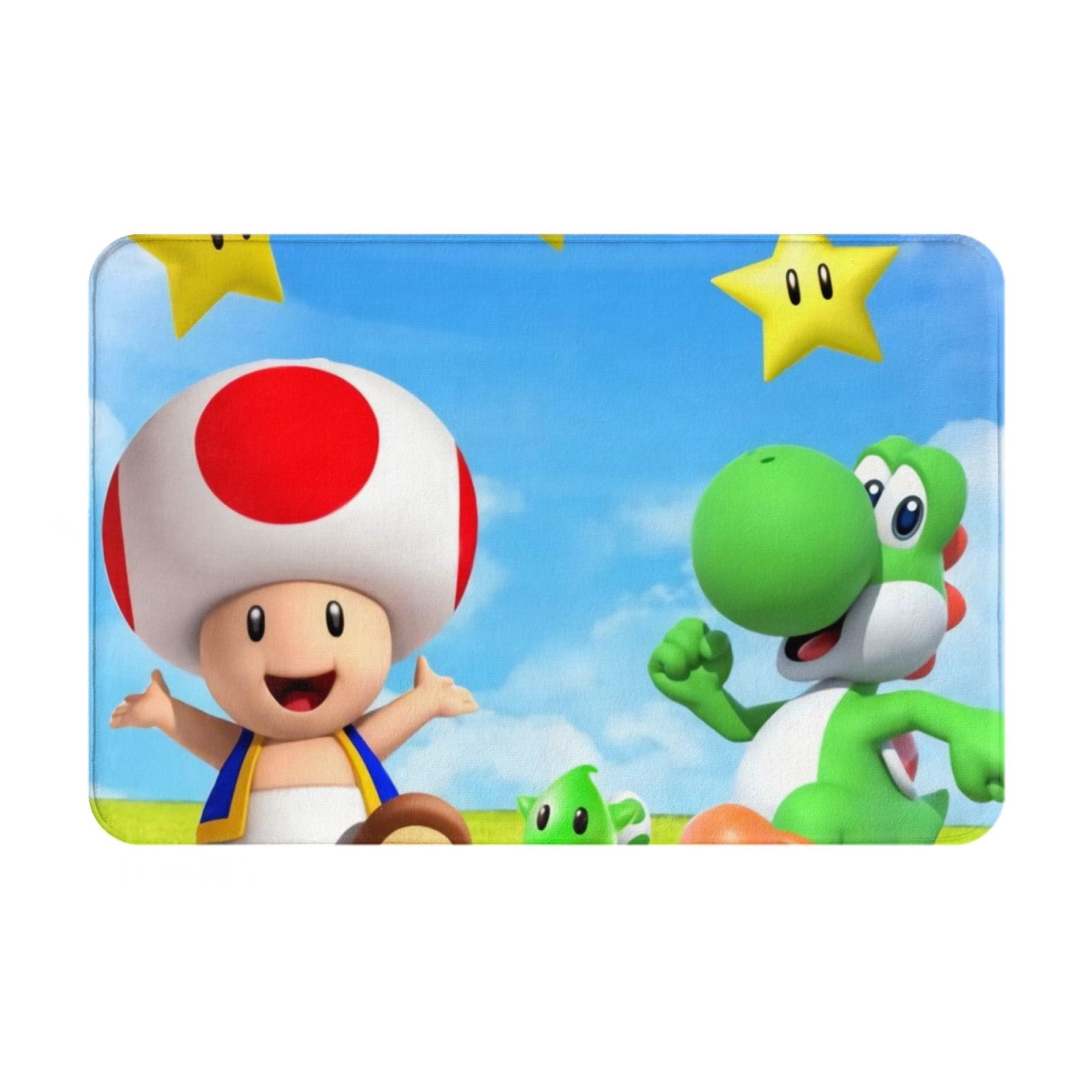 Mario Friends Chinobio Yoshi Bathroom Rugs,Bath Mat,Super Soft and ...