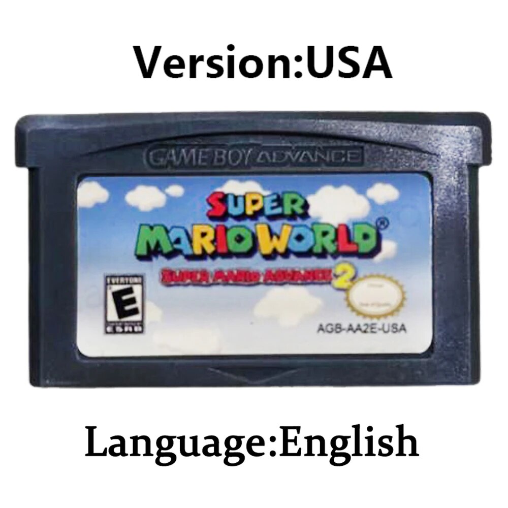Mario GBA Game Cartridge 32 Bit Video Game Console Card Super Mario ...