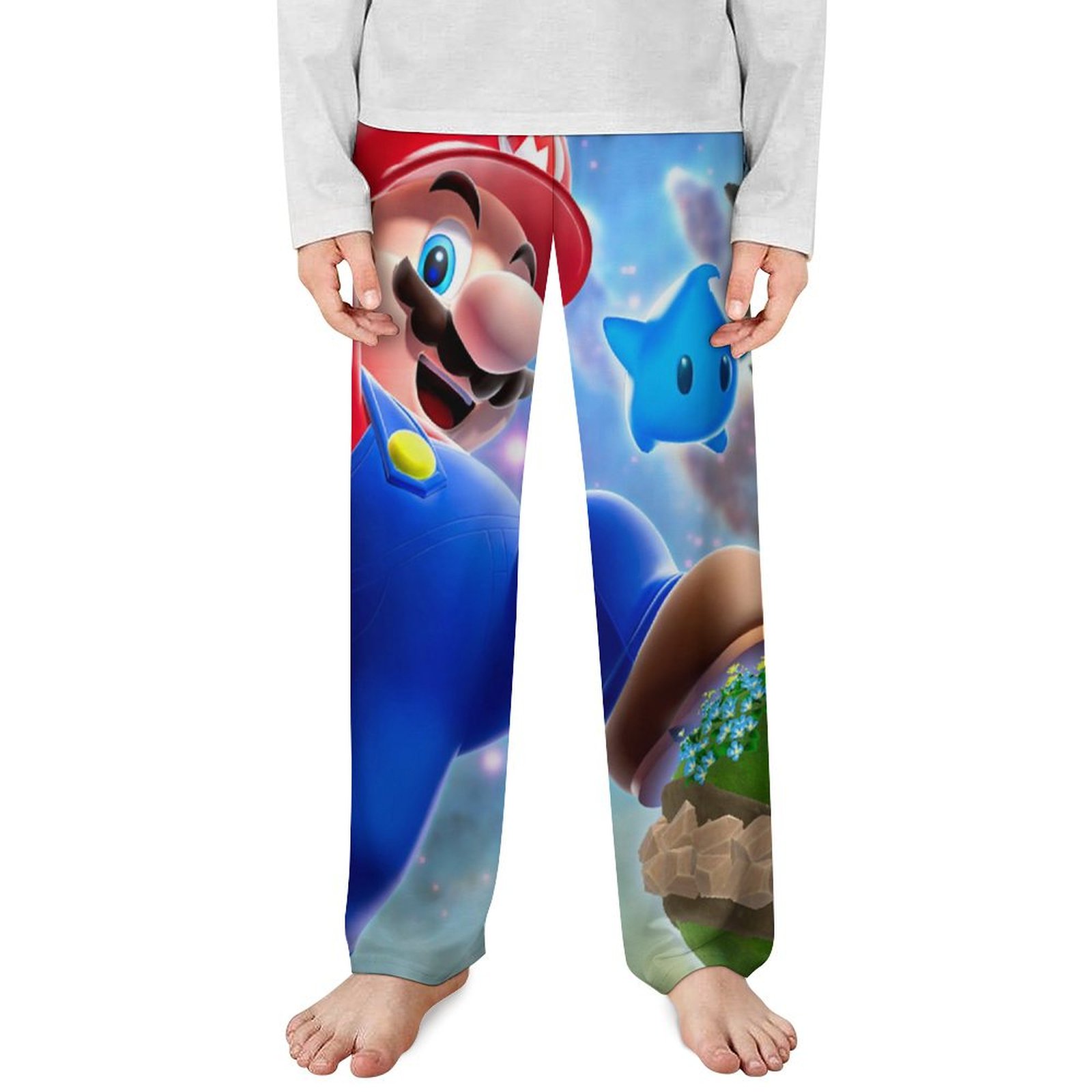 Mario Galaxy Comfy Pajamas For Kids Cozy Lounge Straight Leg Home ...