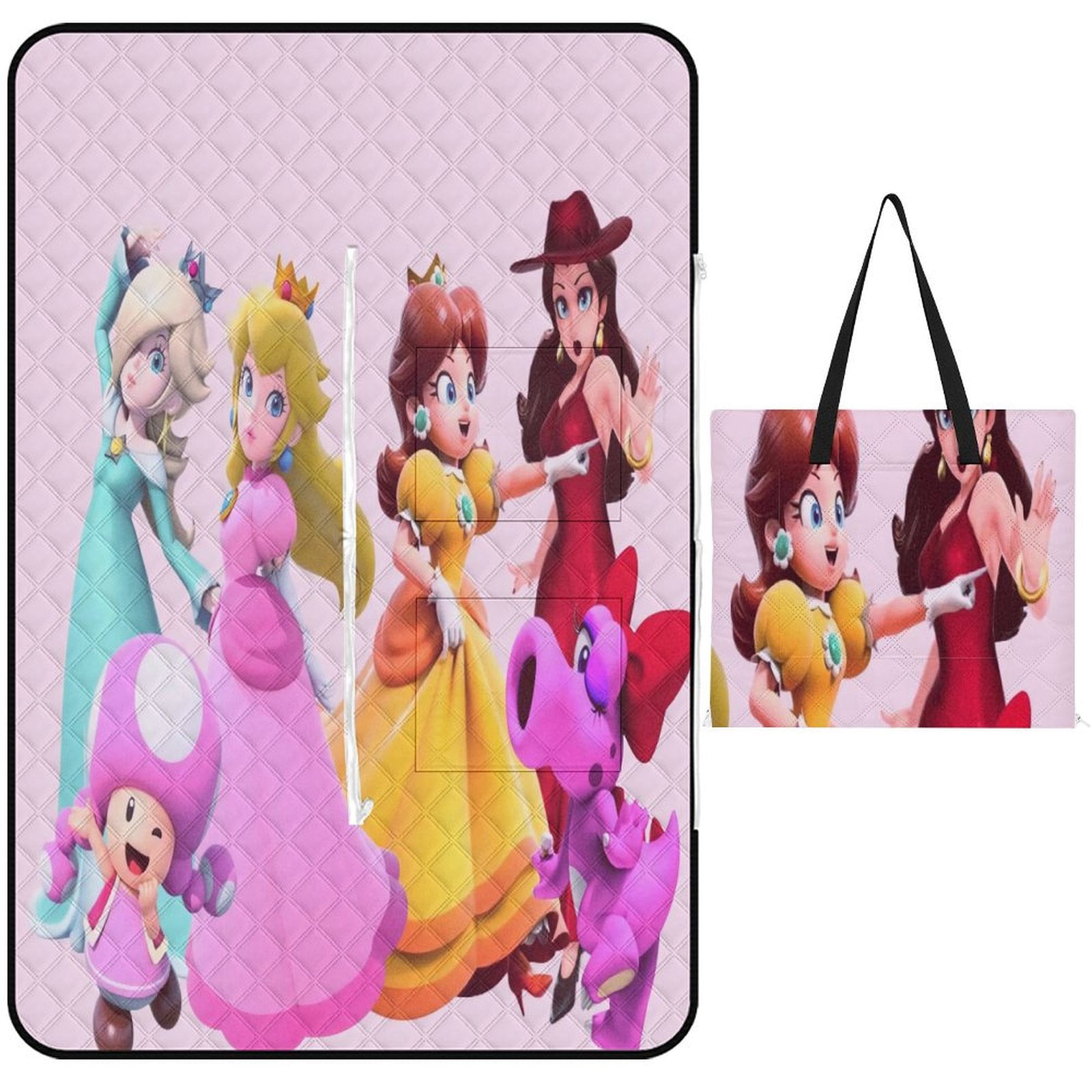 Mario Girls Extra Large Picnic Blanket Waterproof,59"x 39"Foldable ...