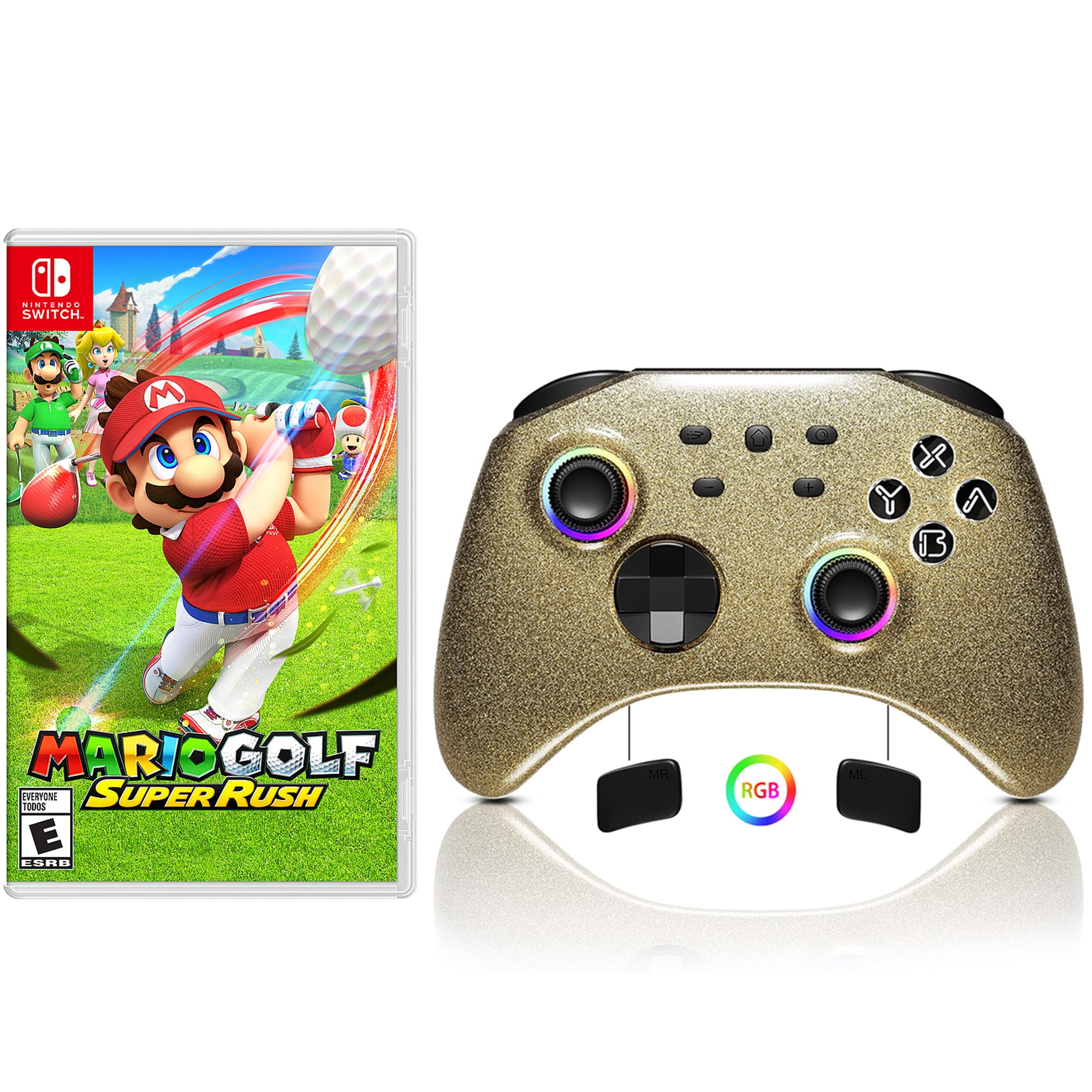 Mario Golf: Super Rush Game Disc and Upgraded Switch Pro Controller for ...