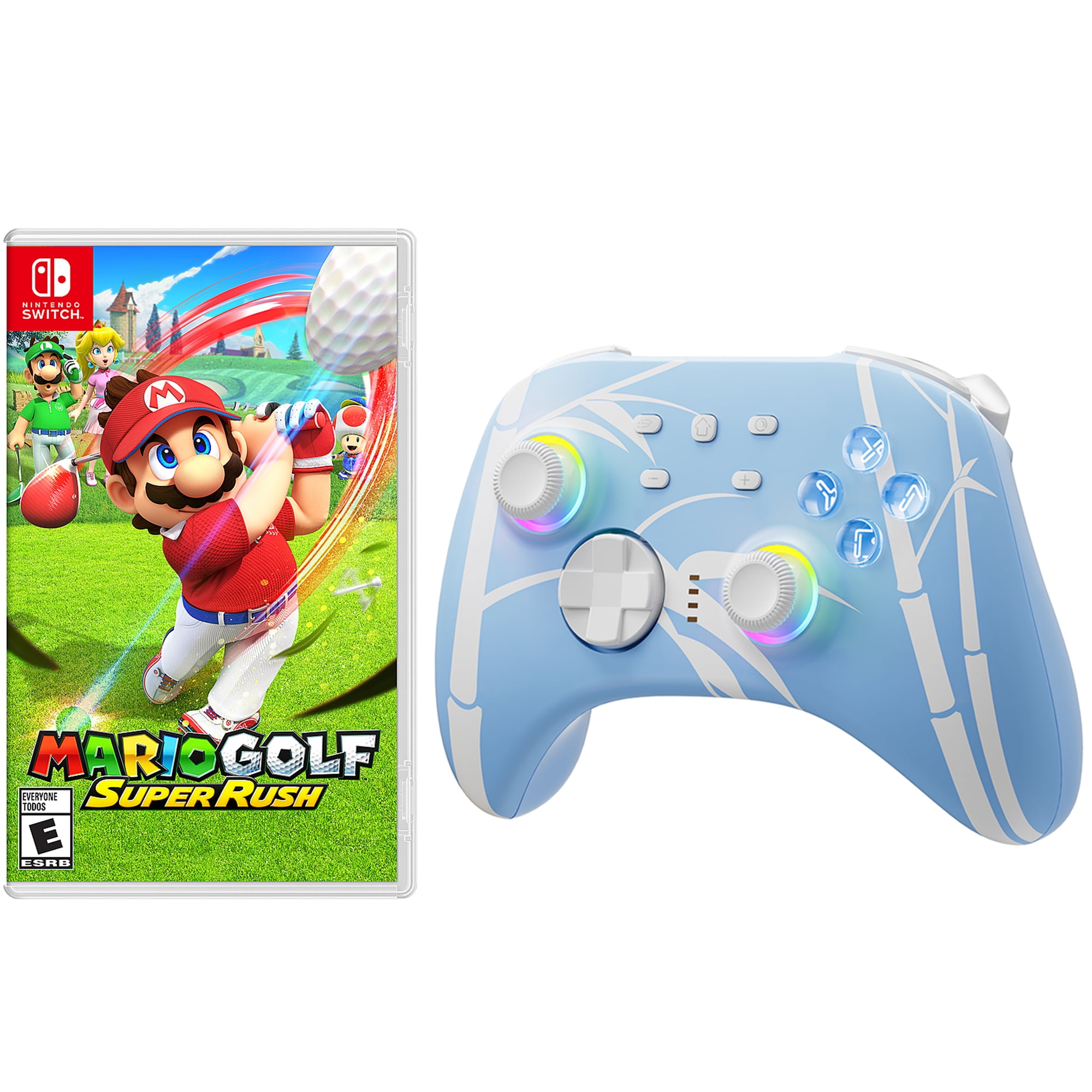 Mario Golf: Super Rush Game Disc and Upgraded Switch Pro Controller for ...