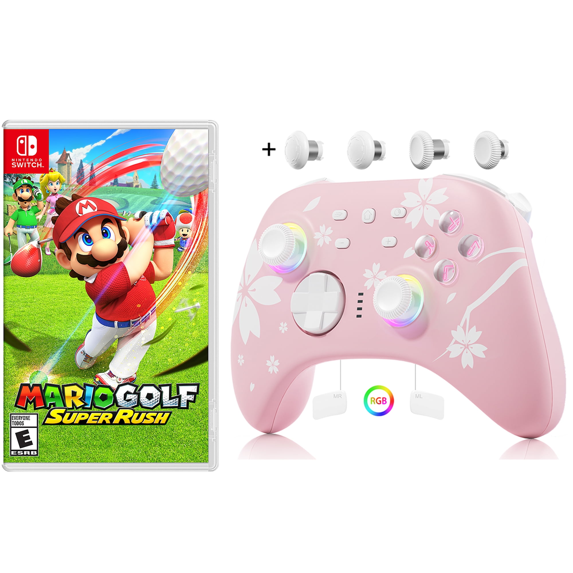 Mario Golf: Super Rush Game Disc and Upgraded Switch Pro Controller for ...
